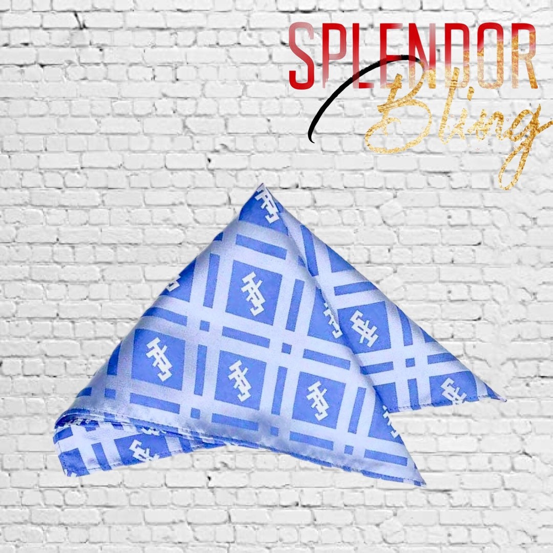 Carolina Blue Grid Mens Pocket Square Jack and Jill of - Etsy