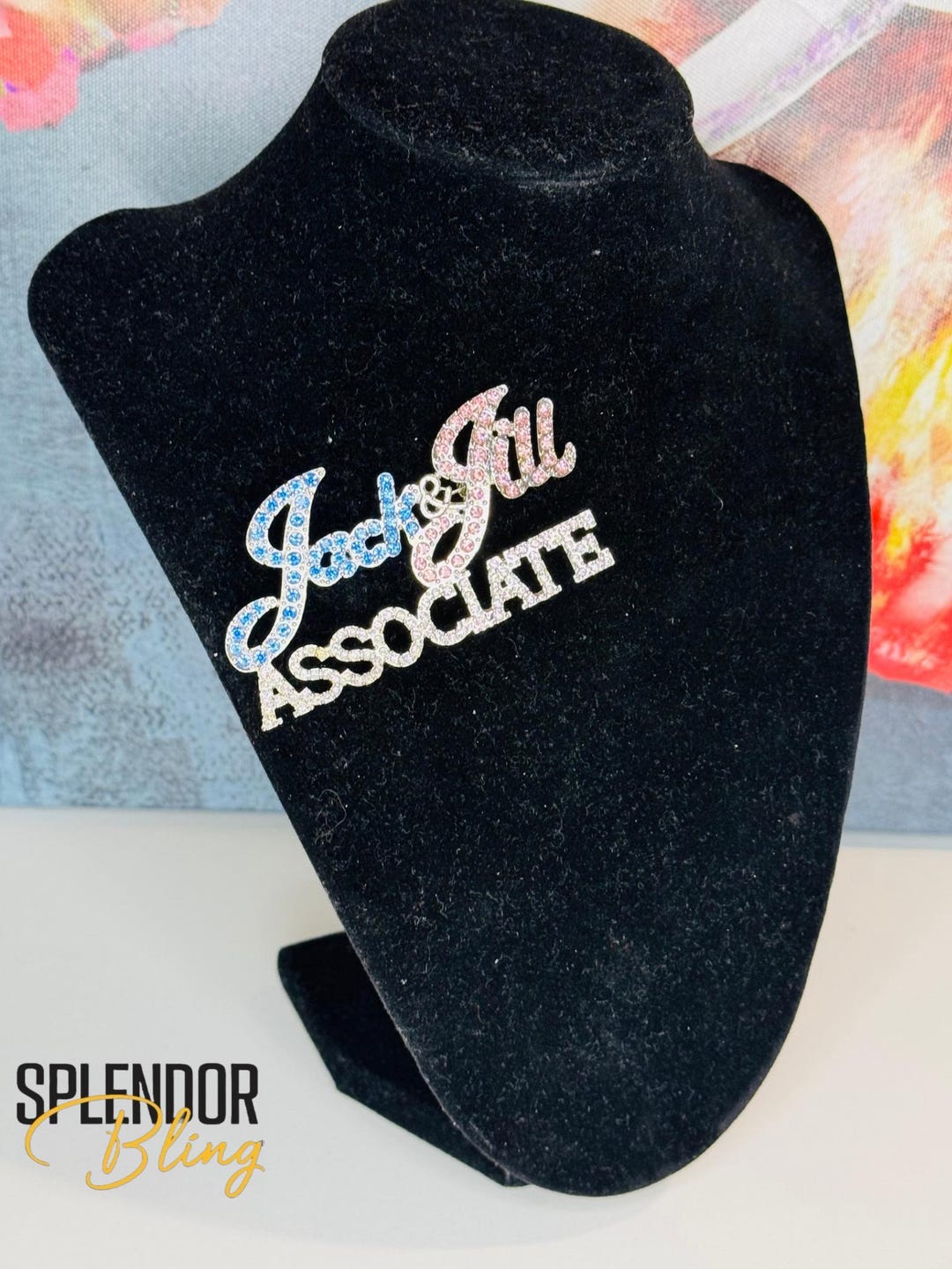 OVERSIZED Jack and Jill of America ASSOCIATE Rhinestone Brooch Pin - Etsy