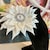 JJOA Pink and Blue Satin Kanzashi Flower Brooch With Crystal Center and ...