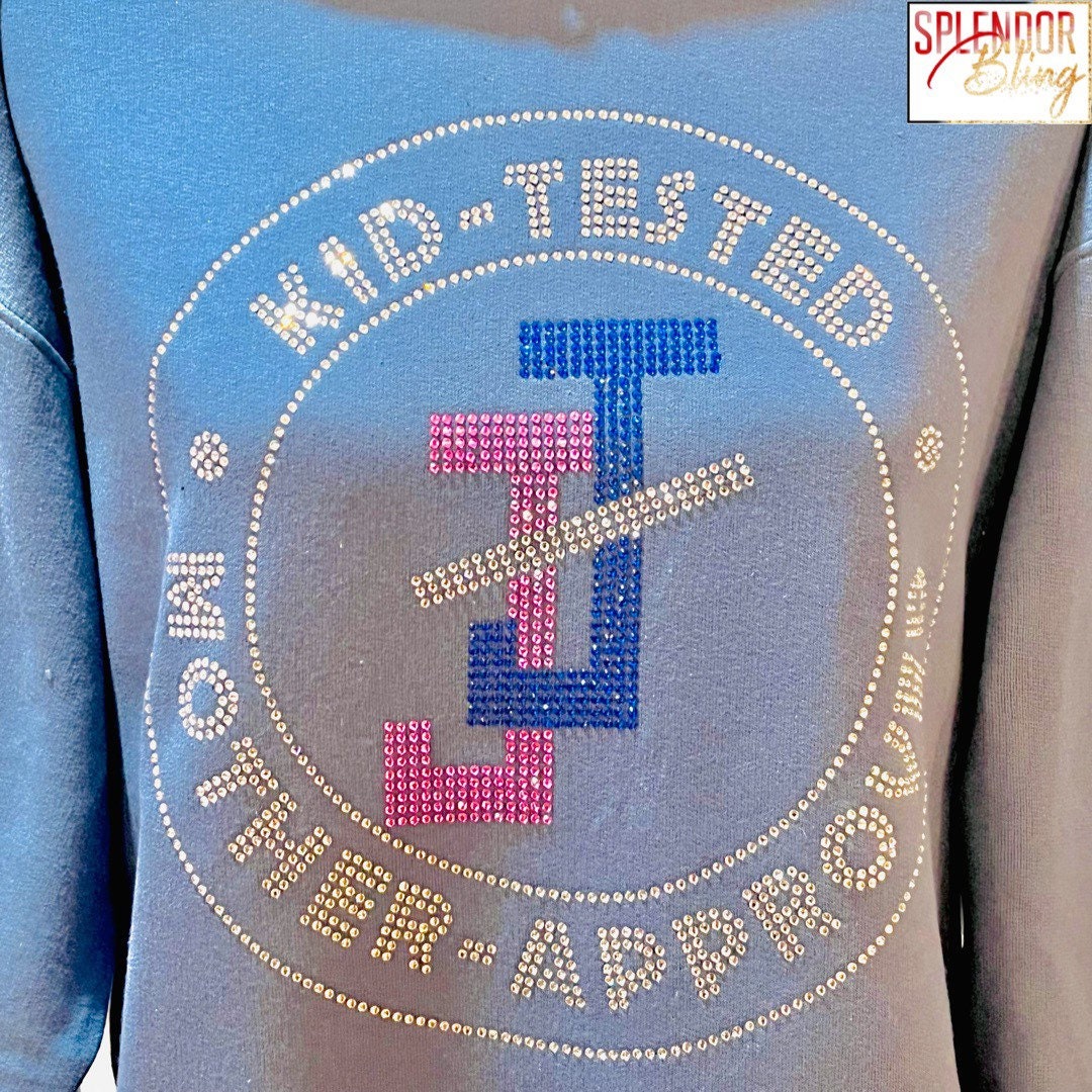 Kid Tested, Mother Approved Bling Hoodie Jack and Jill of America JJOA ...