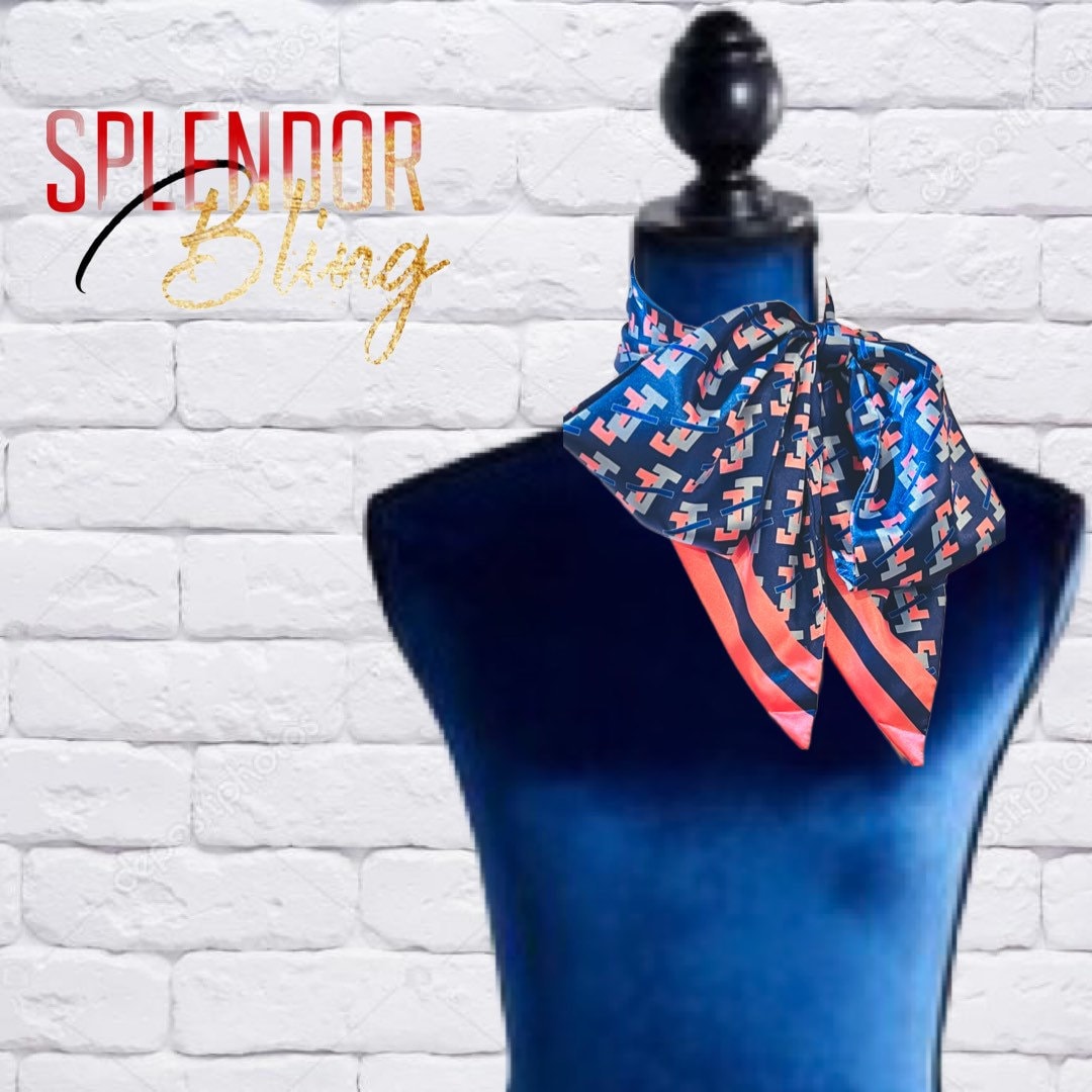 Jack and Jill of America Blue Purse Tie/Short Neck Scarf
