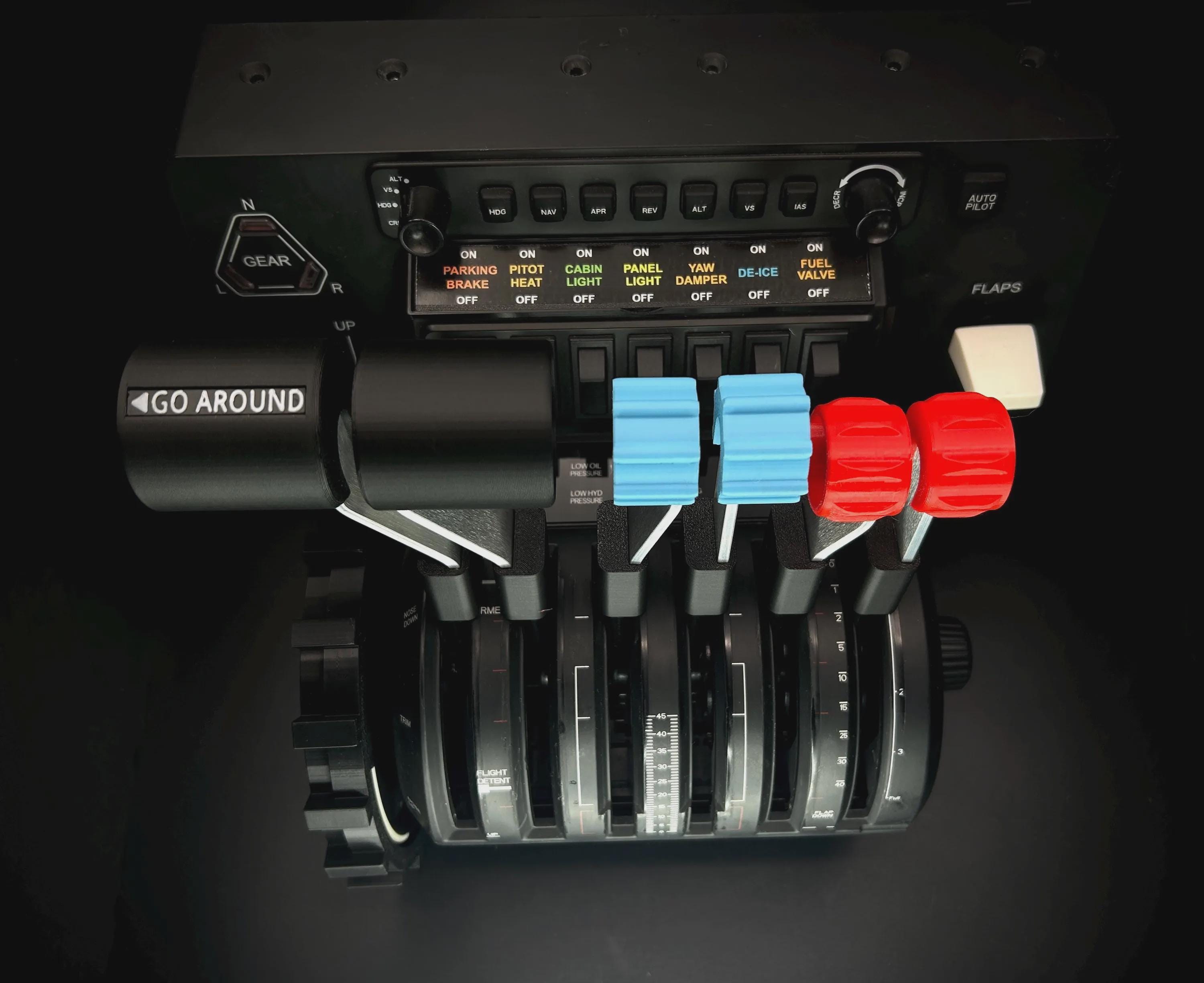 Beechcraft Baron G58 Flight Control Set | Realistic Aluminum Levers ...
