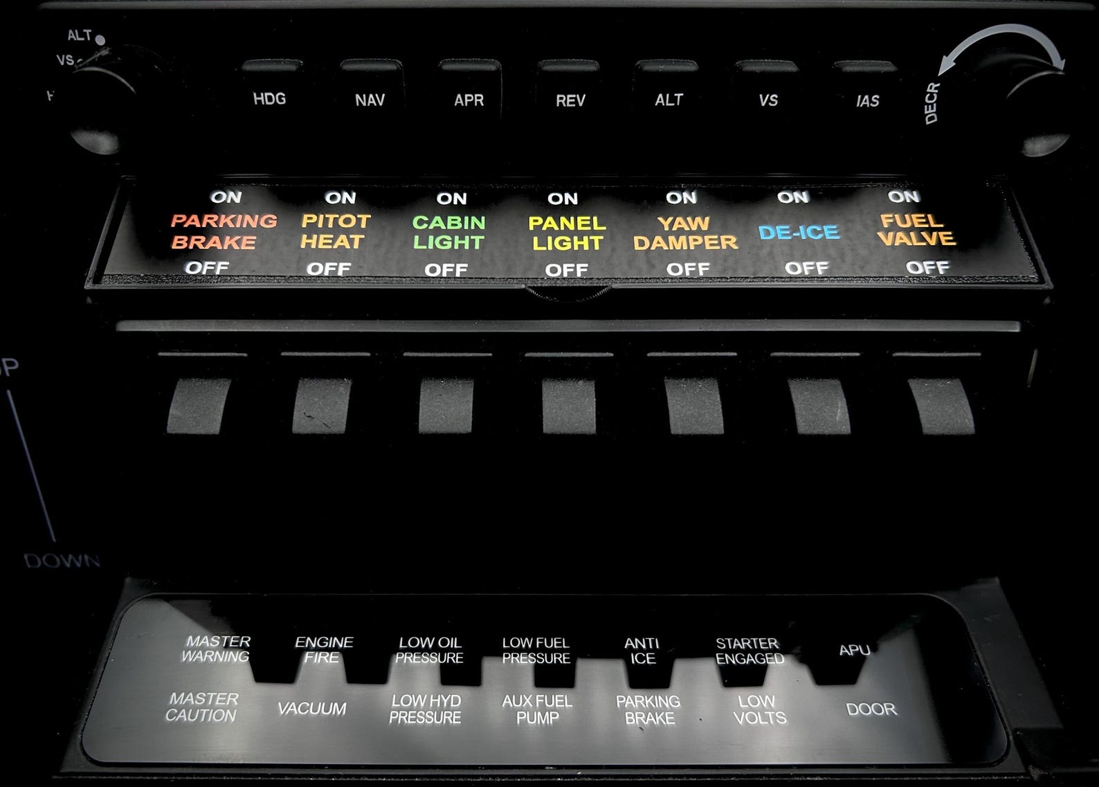 Honeycomb Bravo Aircraft Throttle Switch Labels | Made to Order | Full ...