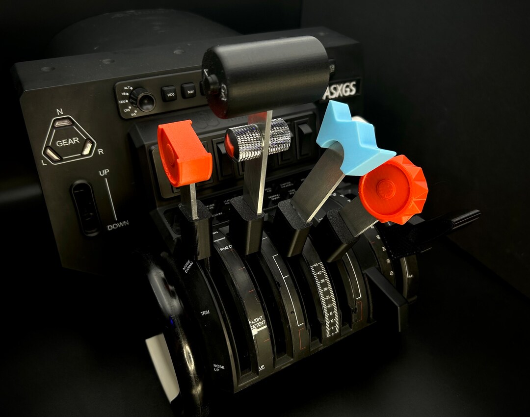 Cessna 208B Caravan (5 Piece) "real Feel" Aluminum Flight Sim Control Set | Snug Fit Base | Fits ...