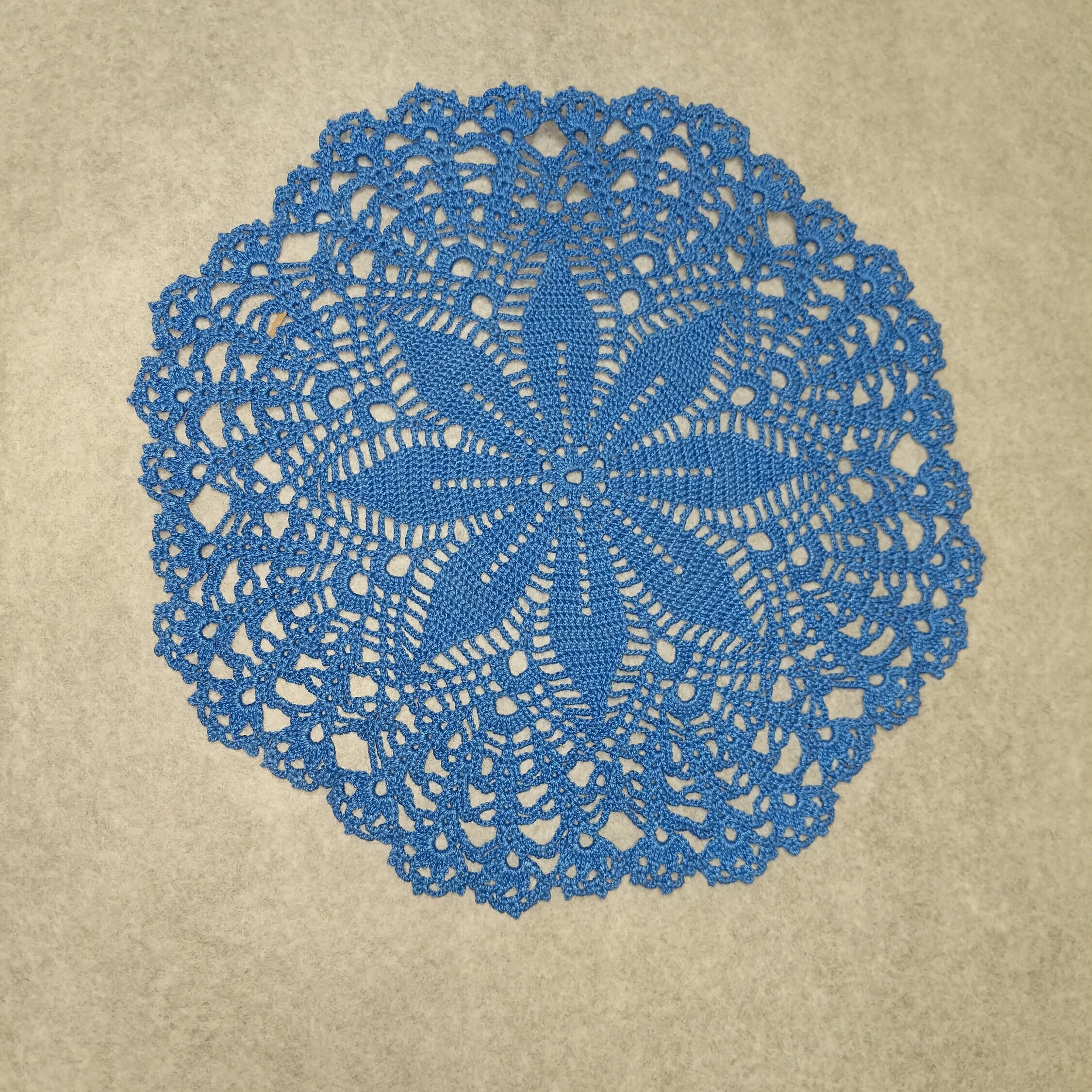 Royal Blue Floral Doily - Etsy