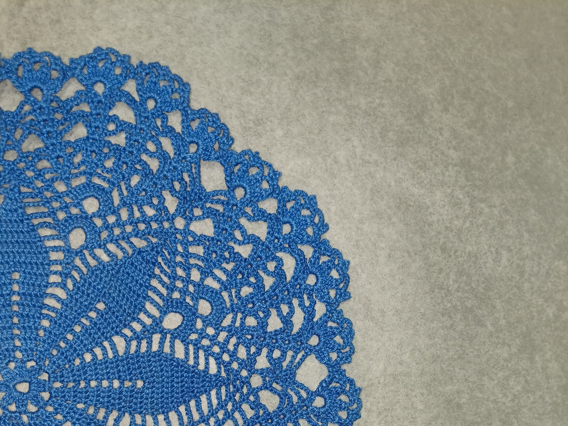 Royal Blue Floral Doily - Etsy