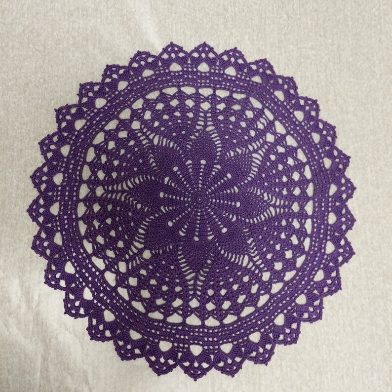 Deep Purple Doily - Etsy