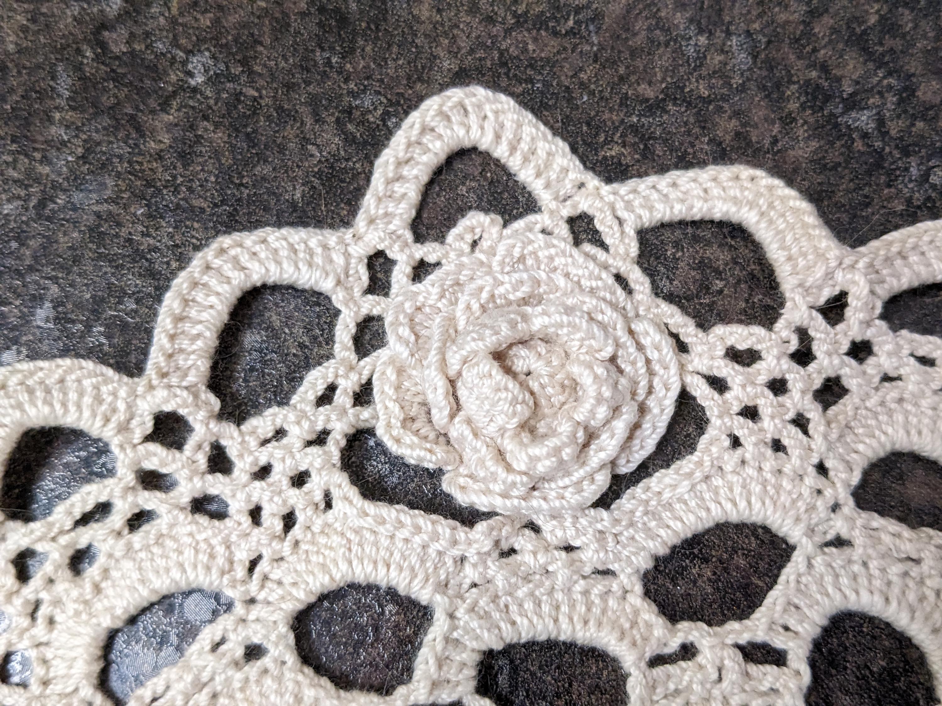 Vintage Inspired Natural Ecru Rose Doily - Etsy