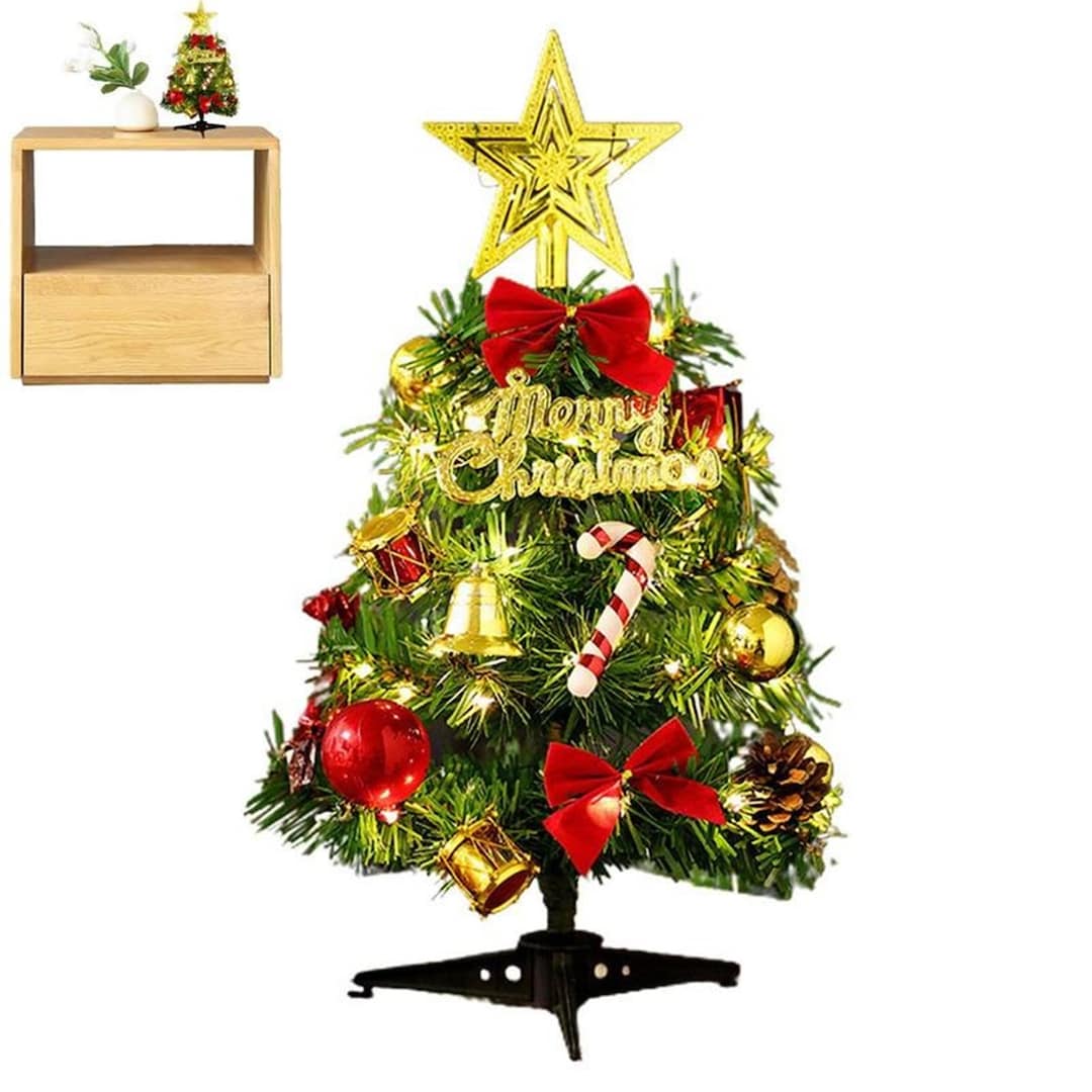 Tabletop Mini Christmas Tree Set Small Christmas Tree Decor - Etsy