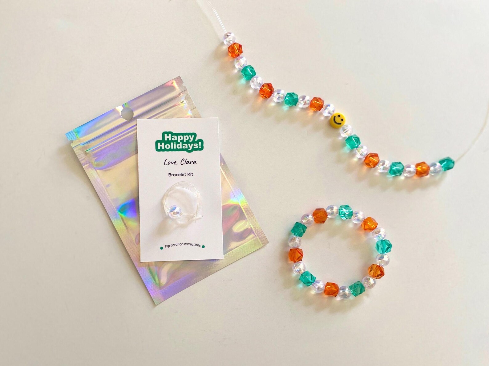 Holiday Bracelet Kit: DIY Kids Party Favor, Christmas Gift - Etsy