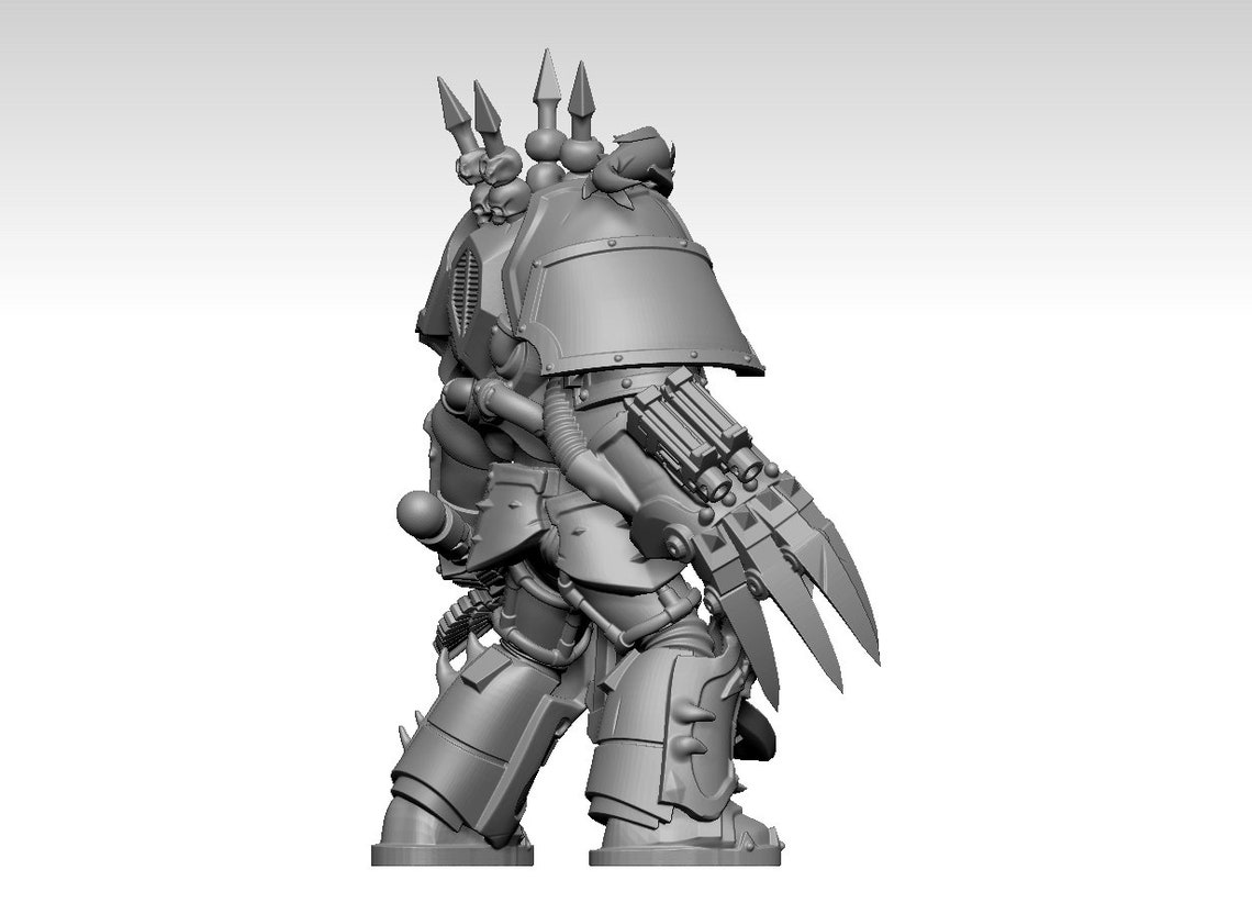 Abaddon Chaos Lordno helmet Warhammer 40K D&D Tabletop Games | Etsy