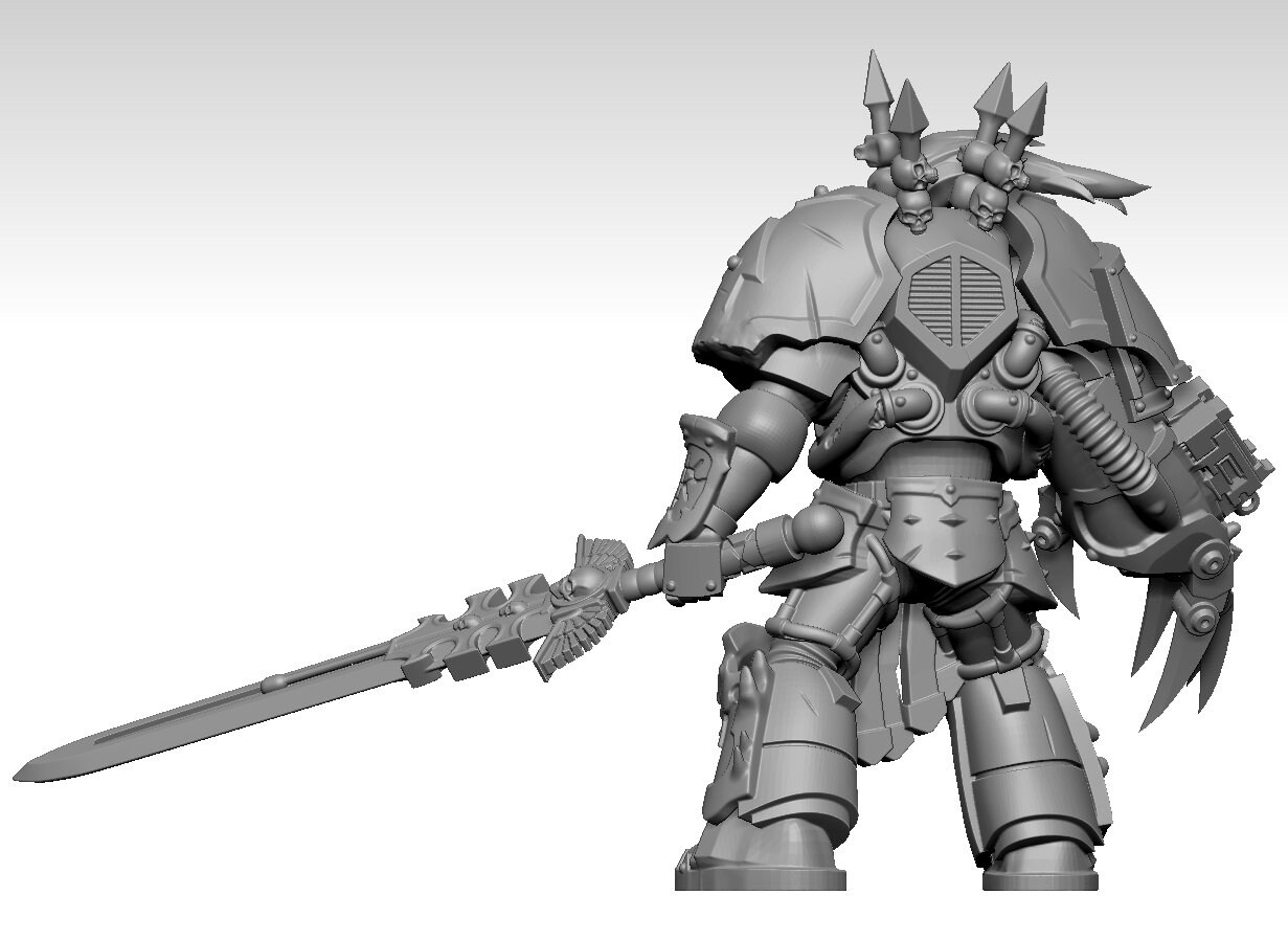 Abaddon Chaos Lordno helmet Warhammer 40K D&D Tabletop Games | Etsy