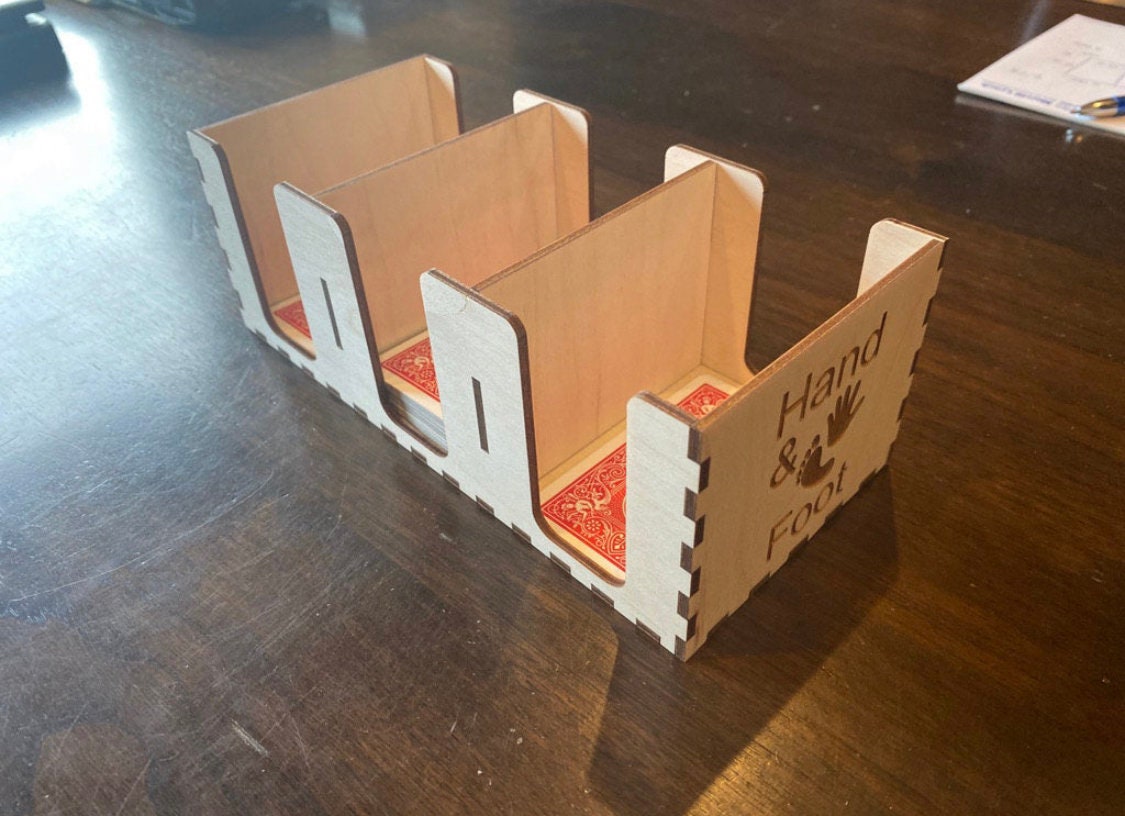 Hand and Foot Card Box and Tray - Etsy