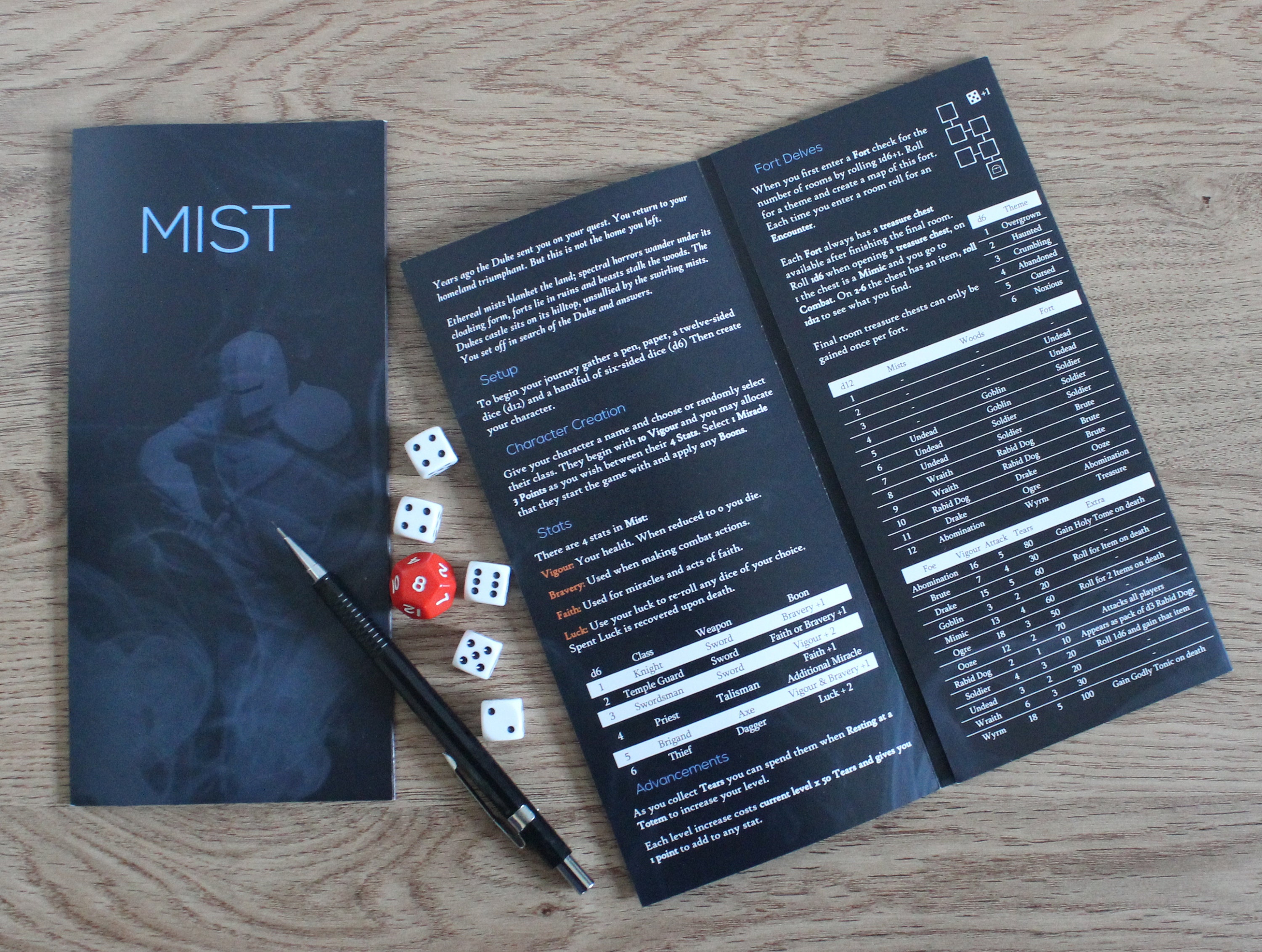 MIST - Rules-lite Trifold RPG - Etsy