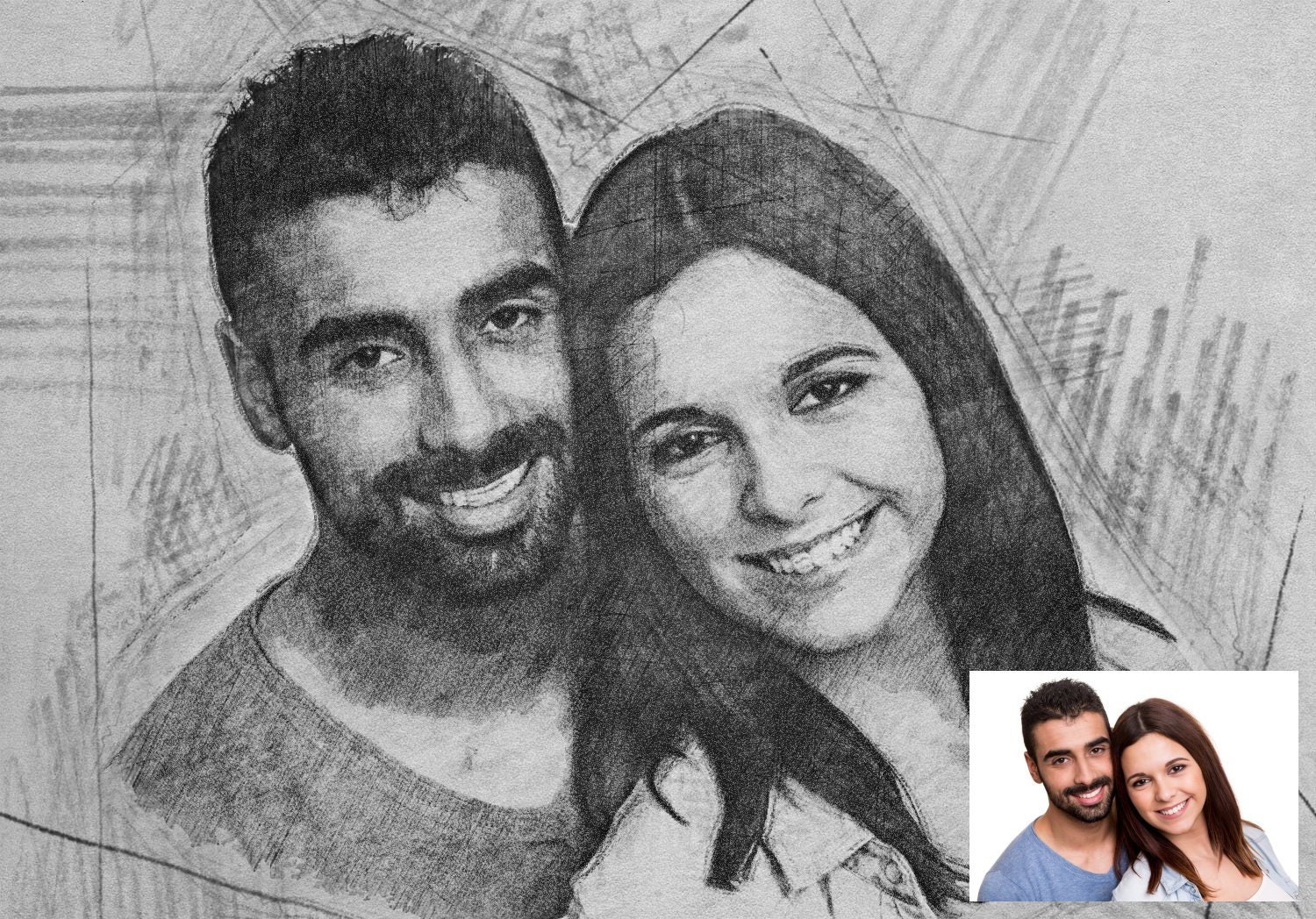 Custom Pencil Portraits Hand Drawn Portraits Custom Pencil | Etsy