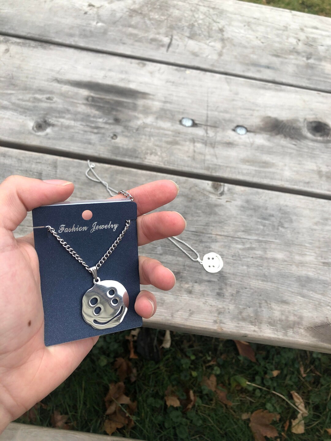 Smiley Face Necklace, CPFM Necklace, Streetwear Necklace, Stainless ...