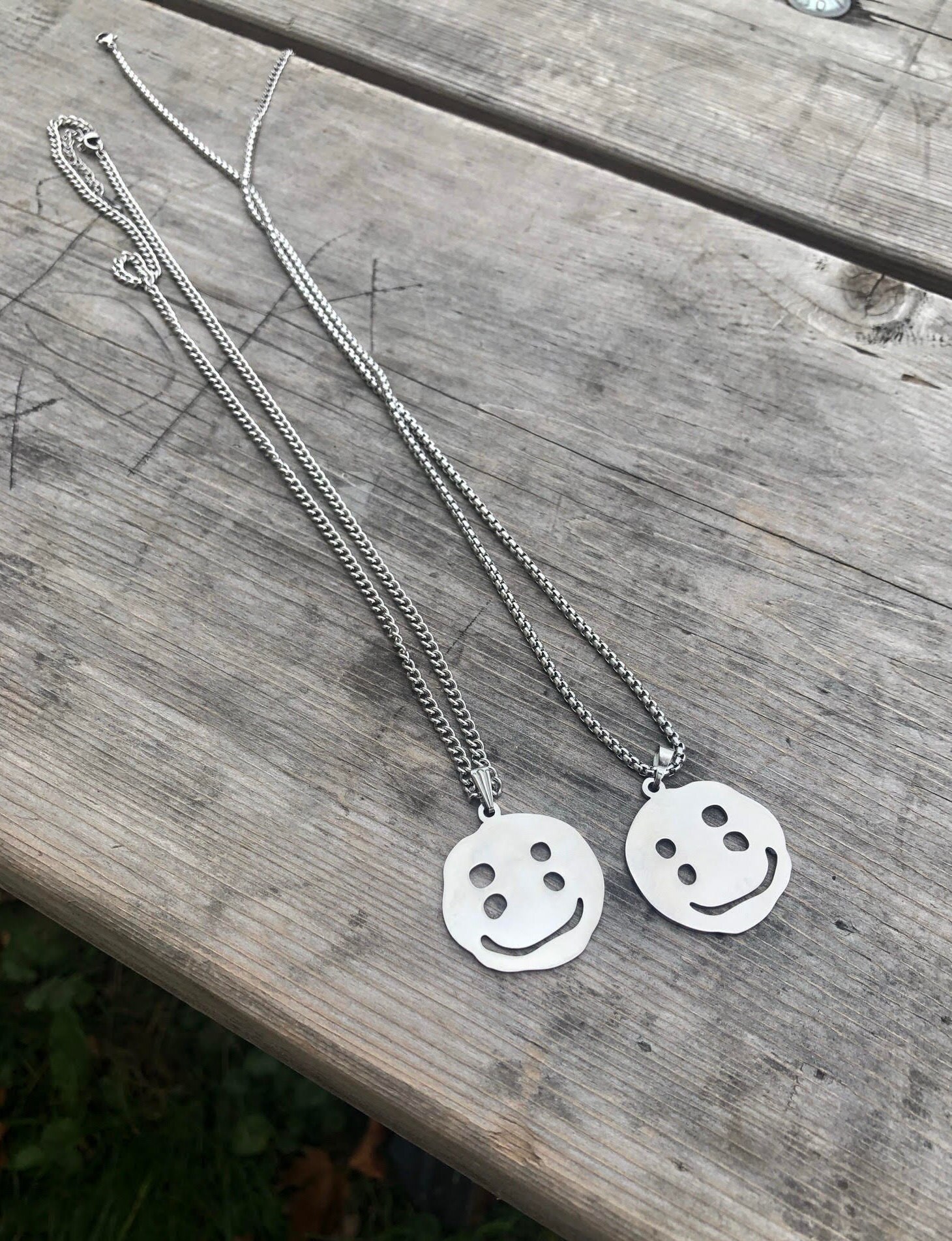 Smiley Face Necklace, CPFM Necklace, Streetwear Necklace, Stainless ...