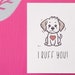 I Ruff You Dog Card, Funny Card, Valentines Day, Dog Lovers Gift ...