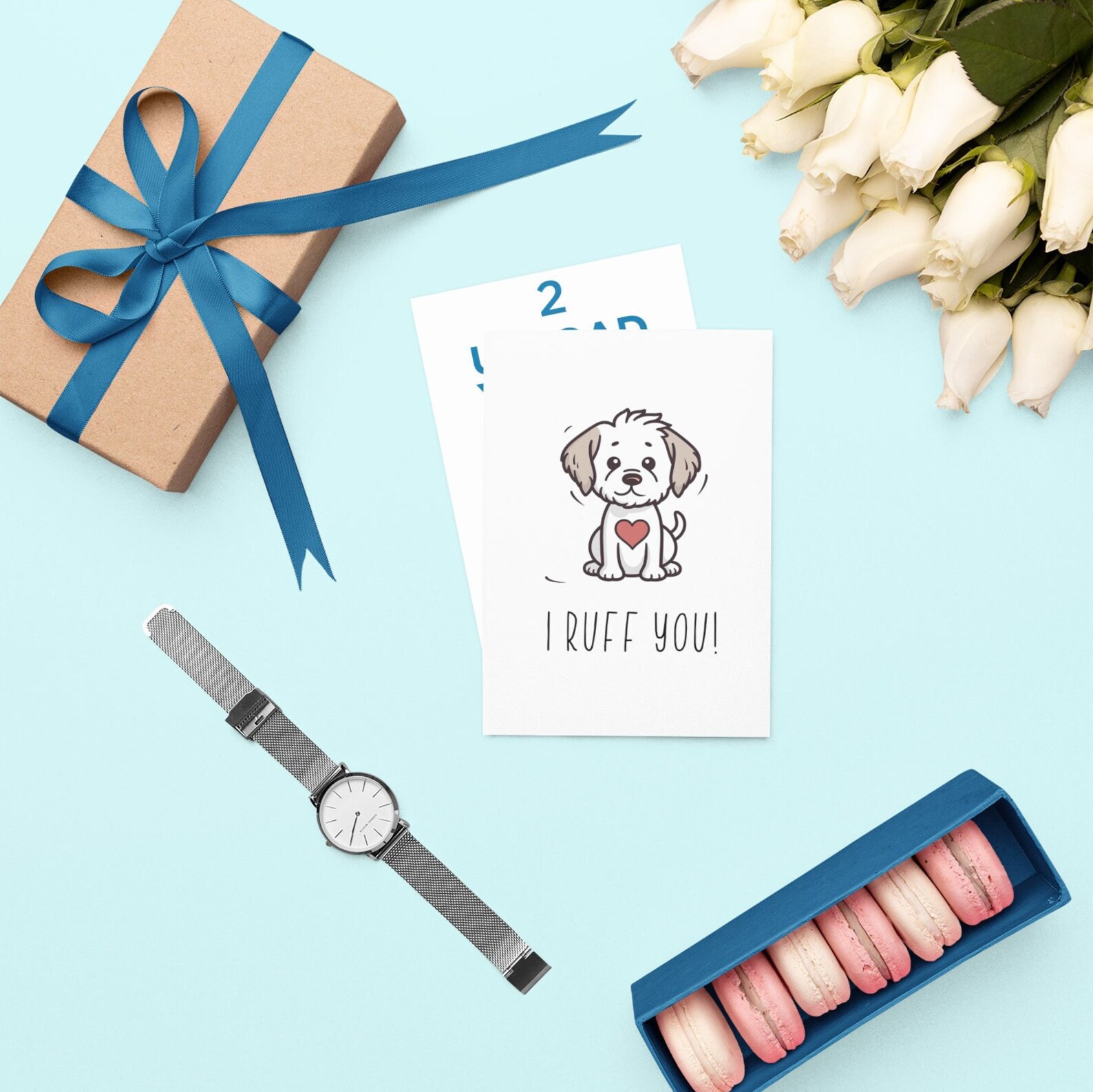 I Ruff You Dog Card, Funny Card, Valentines Day, Dog Lovers Gift ...