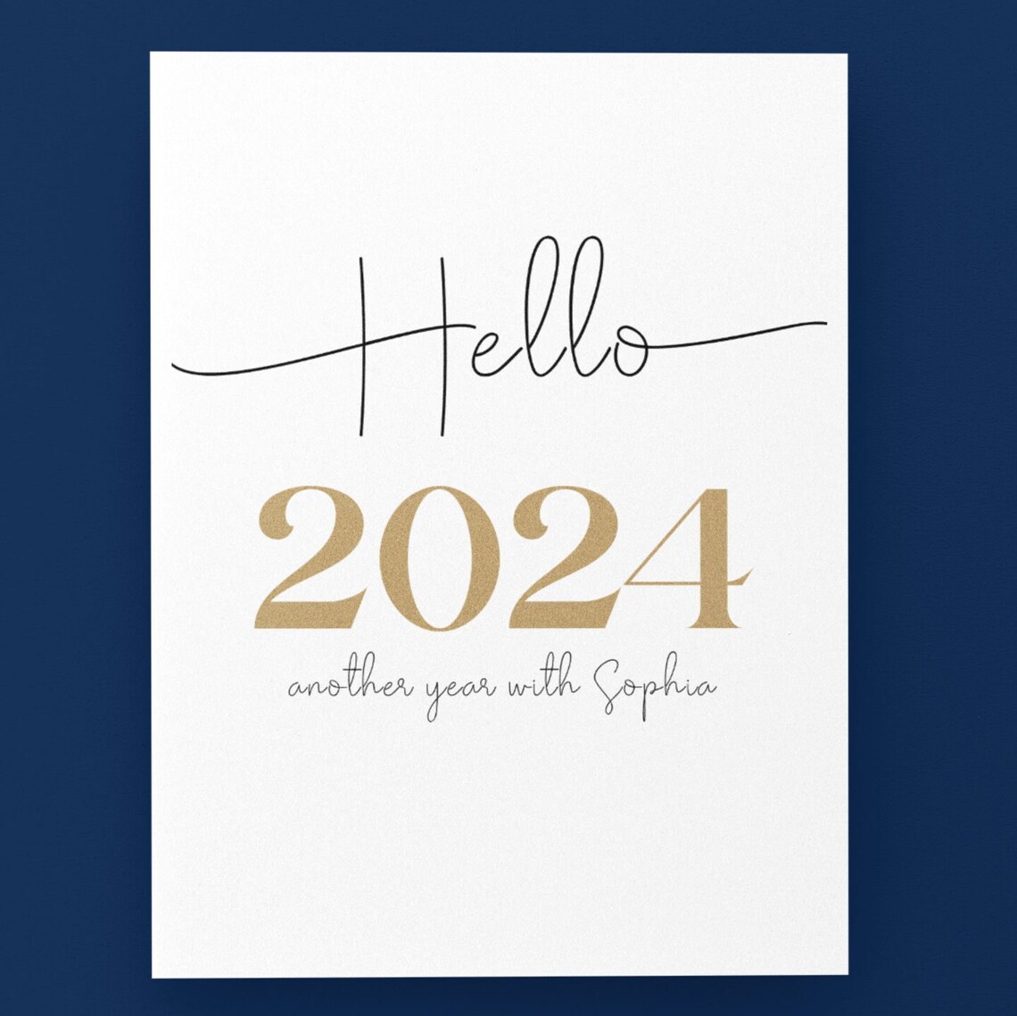 Personalized Hello 2024 New Years Card for Your Girlfriend, Couples ...