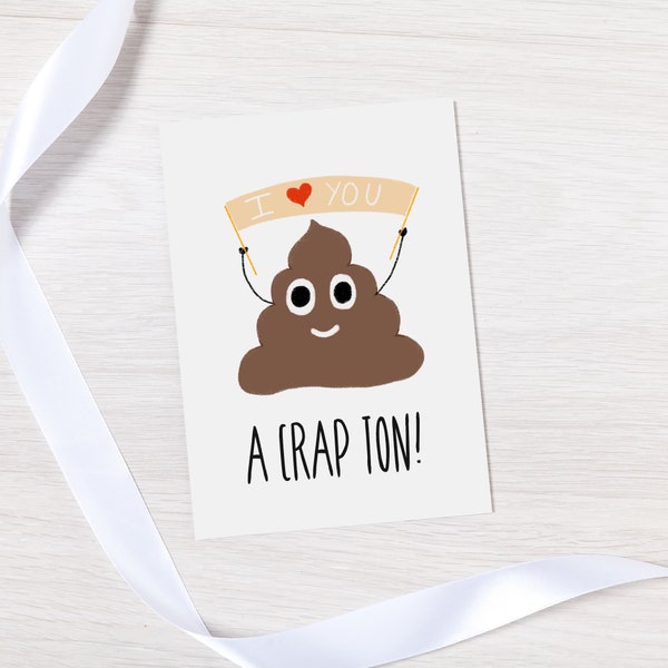 Valentines Card Poop - Etsy