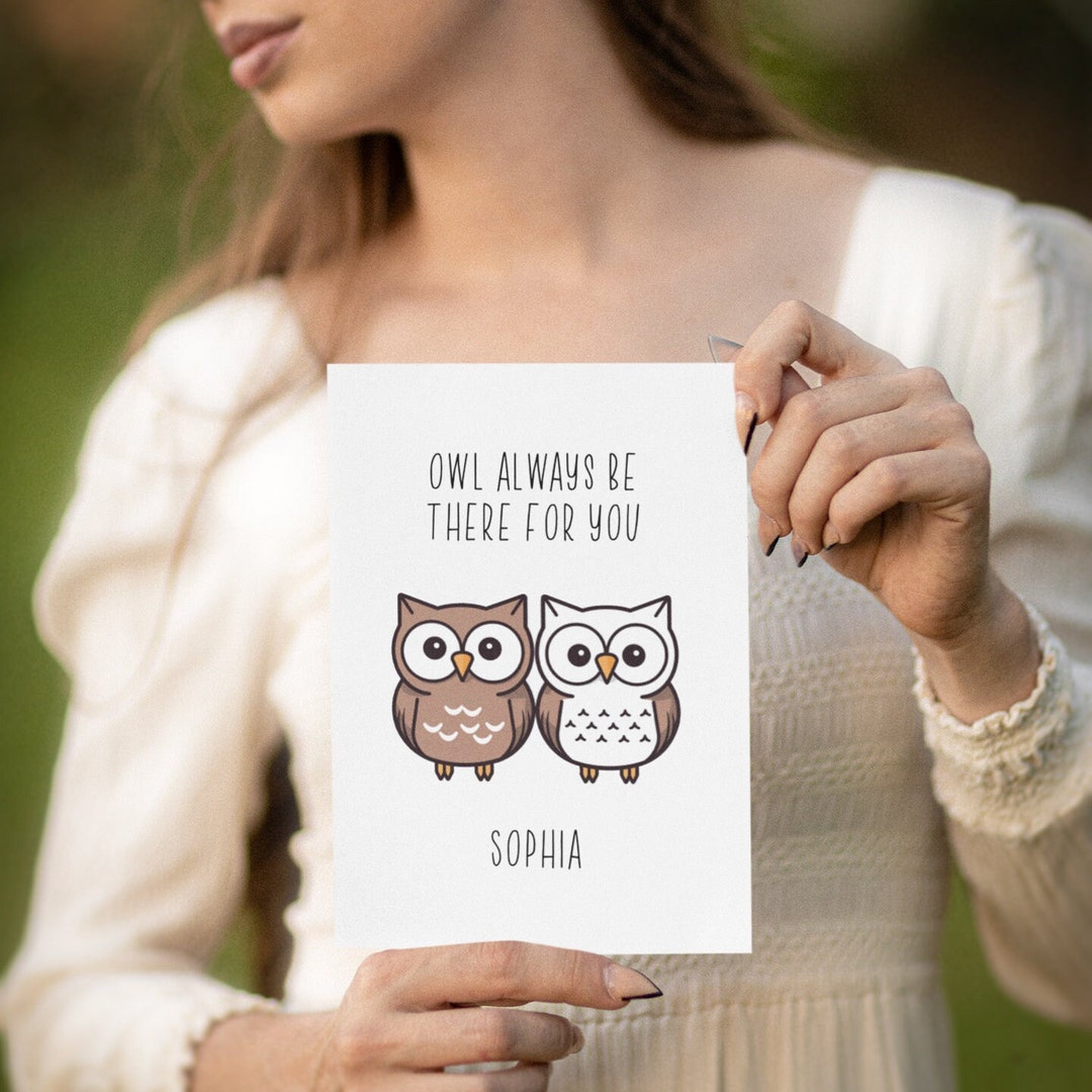 Personalized Owl Love Card, Funny Card, Valentines Day, Anniversary ...