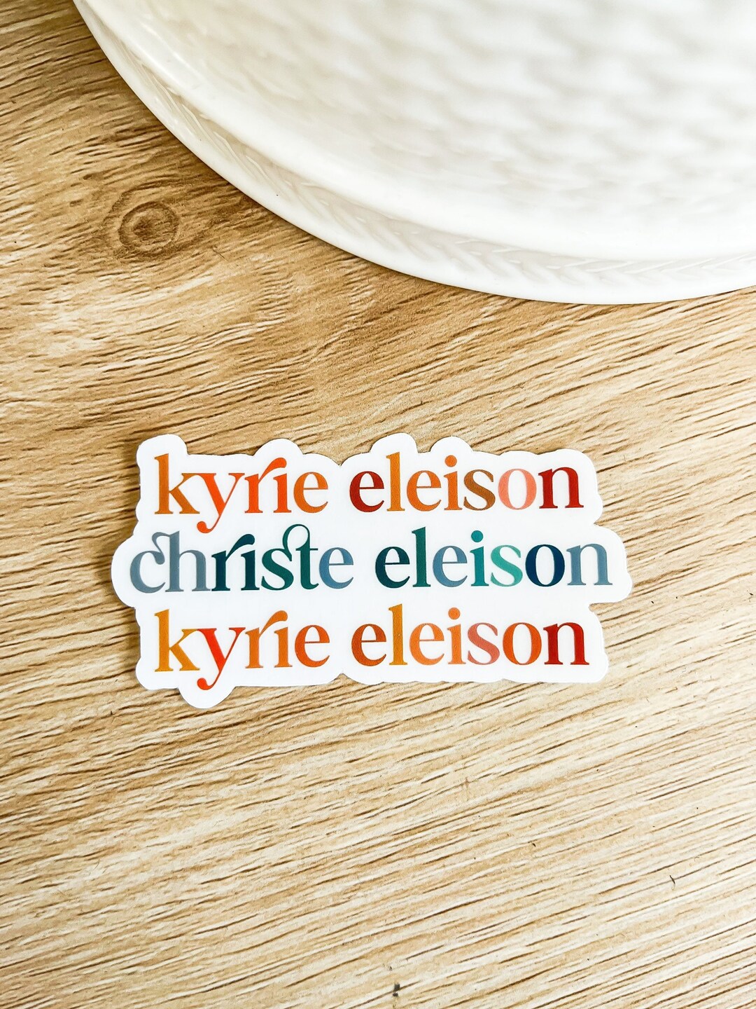 Kyrie Eleison Sticker, CLEAR BACK, Christe Eleison, Latin Mass ...