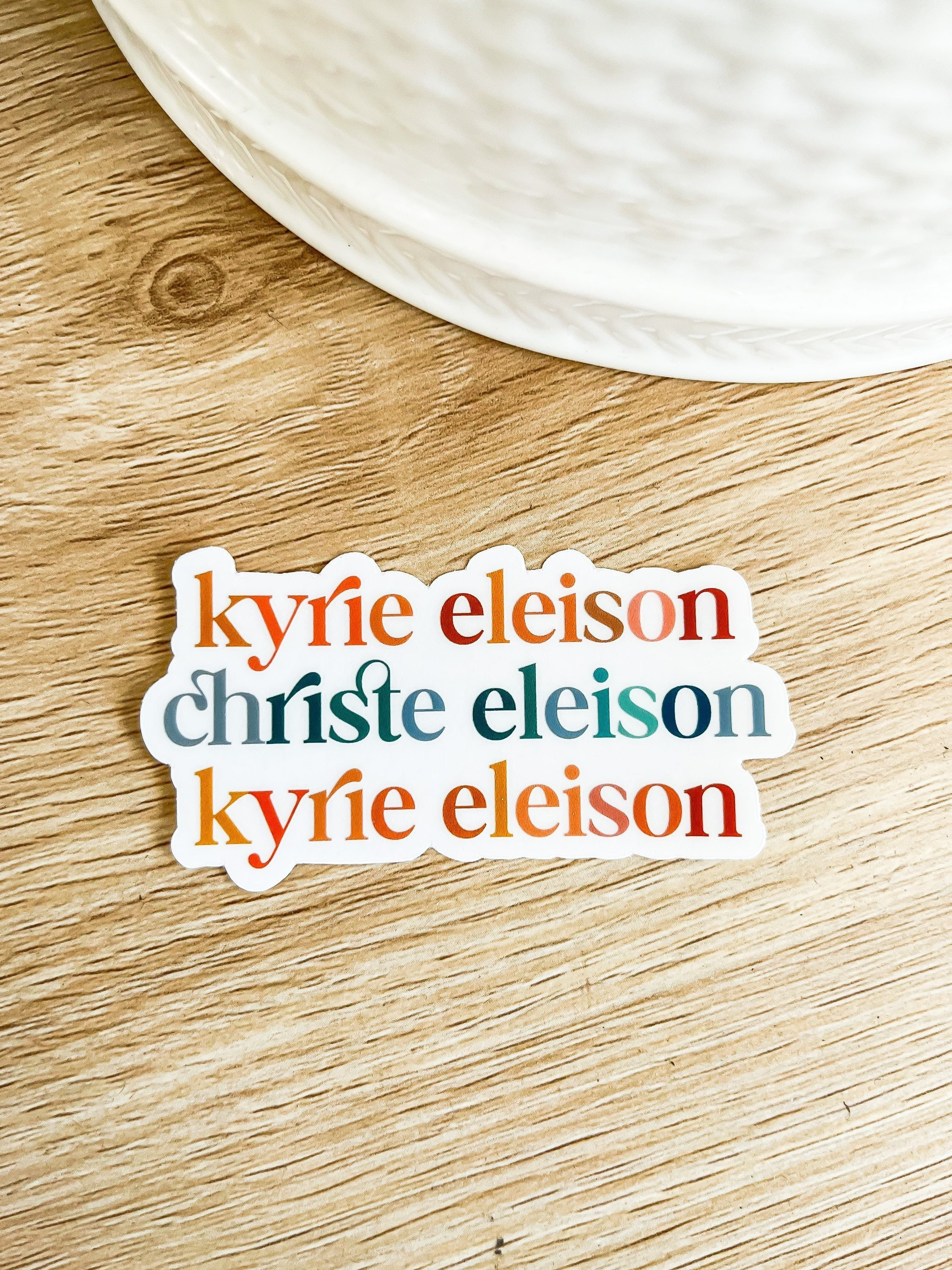 Kyrie Eleison Catholic Sticker - Etsy
