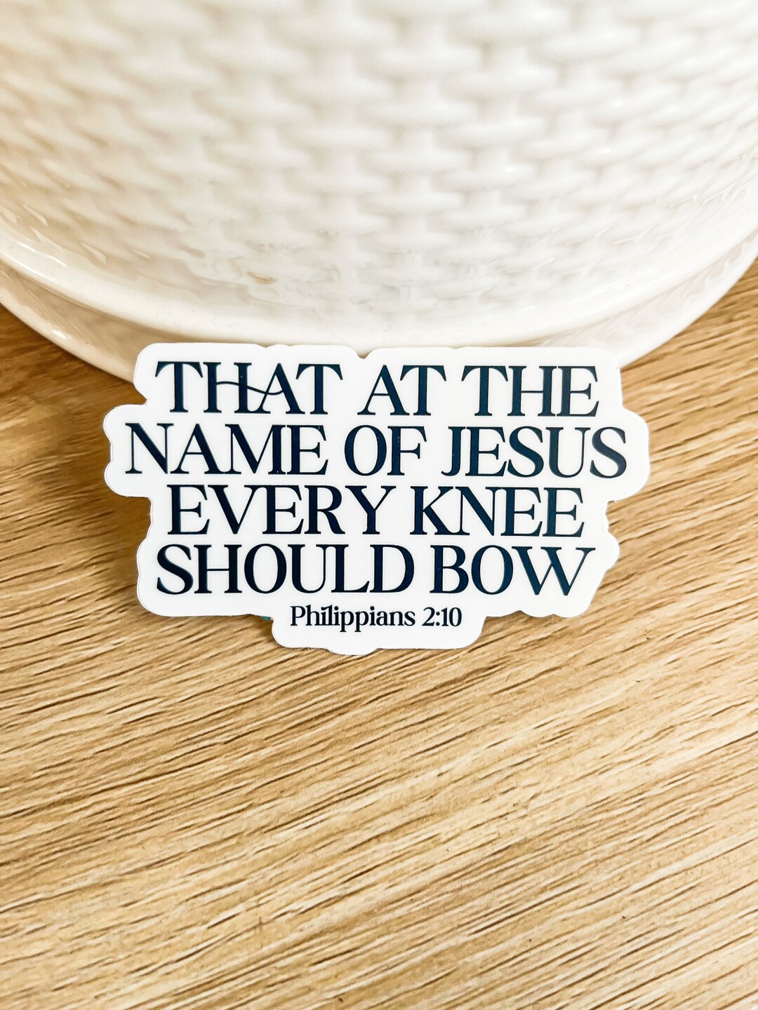 That at the Name of Jesus Every Knee Should Bow, Catholic Sticker ...