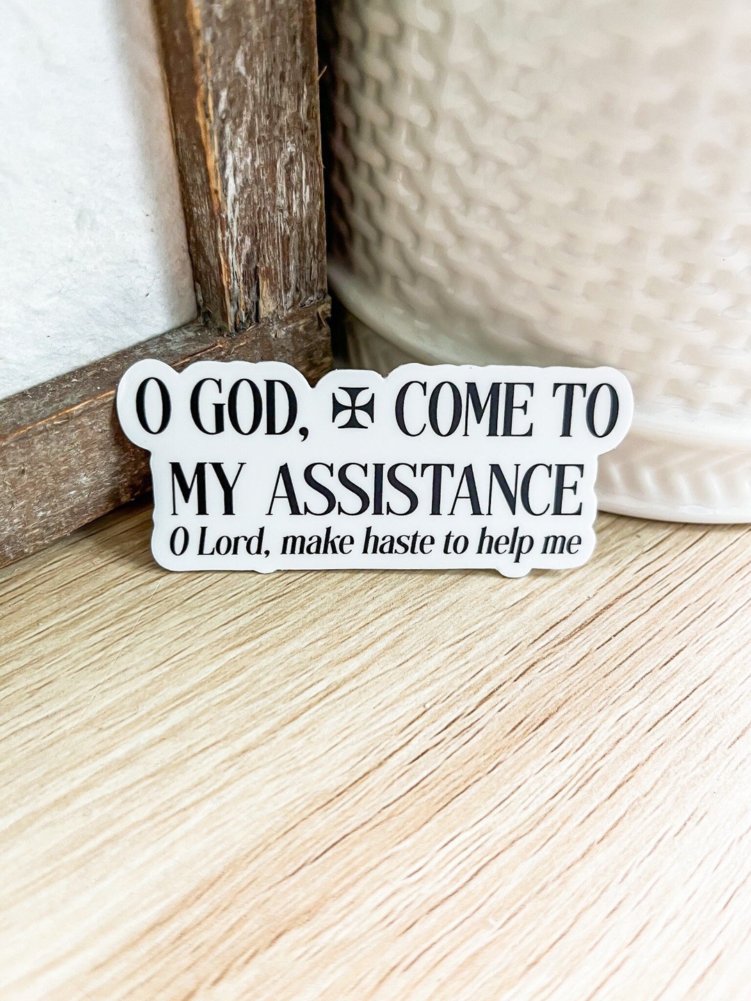 O God Come to My Assistance, Catholic Sticker, Catholic Stationary - Etsy