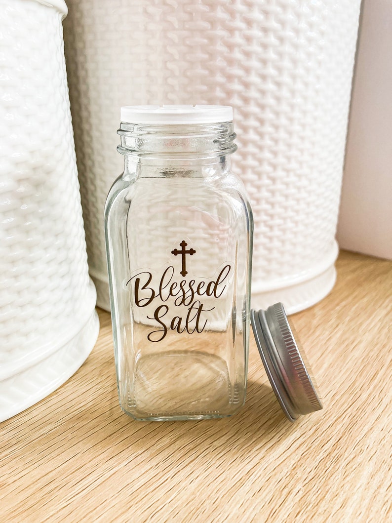 Botella de sal bendita: regalo sacramental católico - Etsy México