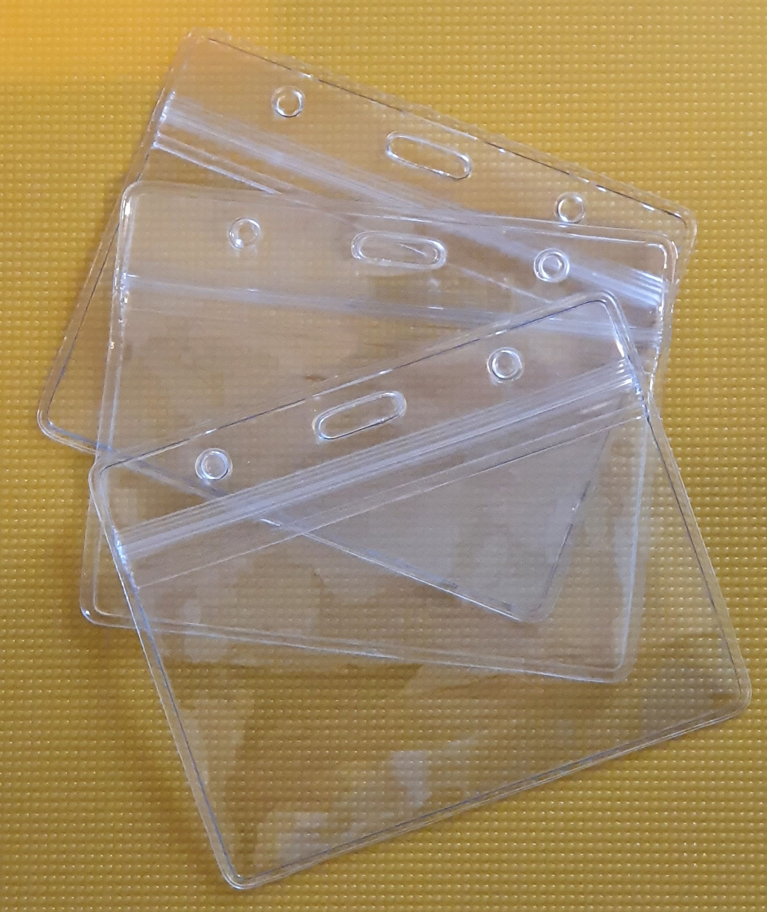 10x Clear Plastic ID Badge Card Pocket Holder Pouches for | Etsy