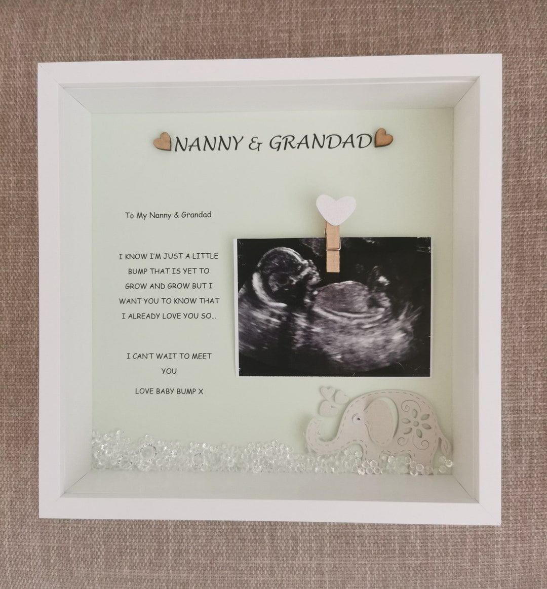 Personalised Baby Scan Frame/ Baby Scan Photo Frame With Elephant ...
