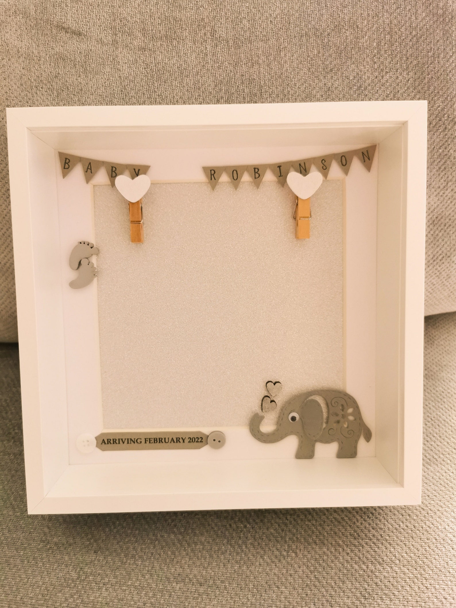 Personalised Baby Scan Frame/ Baby Scan Photo Frame With Elephant ...
