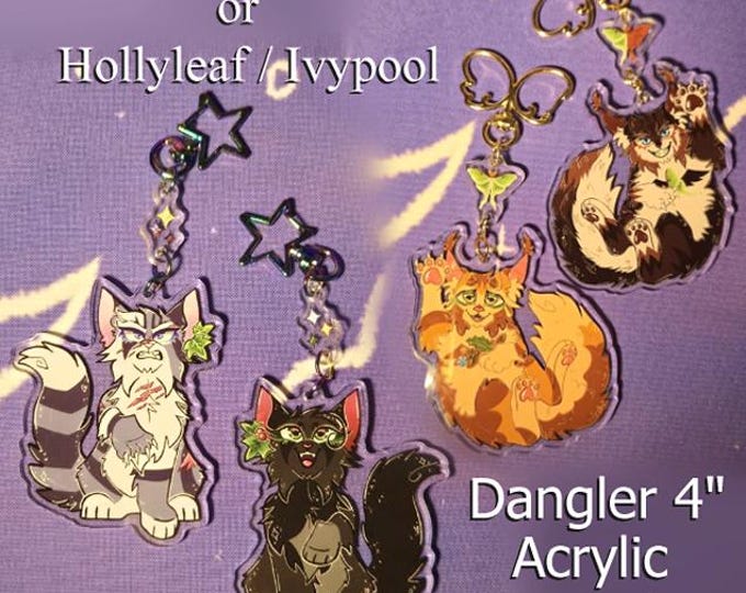 Warrior Cats Dangler Acrylic Keychains - Hawkfrost / Mothwing - Etsy