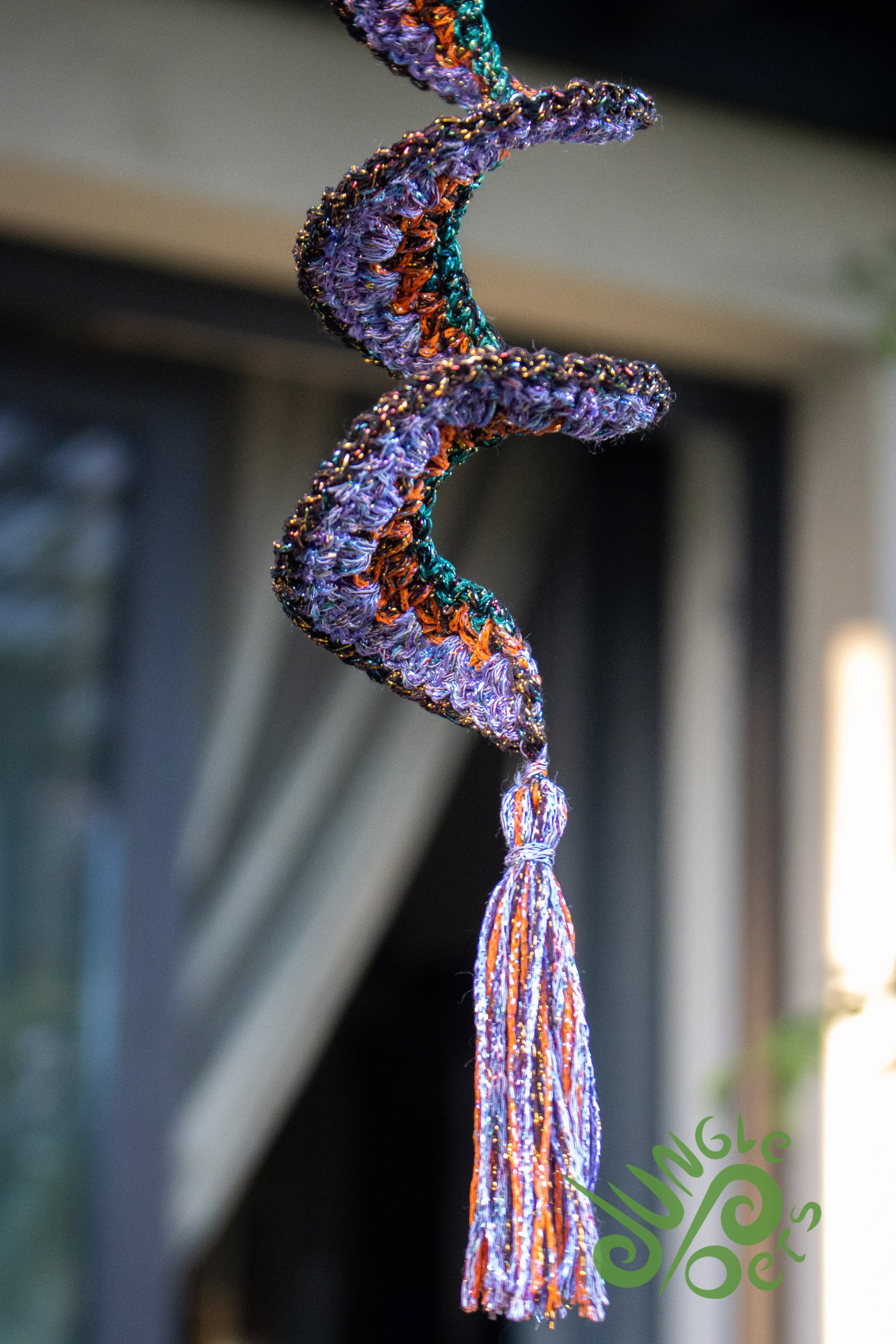 Handmade Tassel Windspinner, Goth Wicca Spinning Mandala Crochet Garden ...