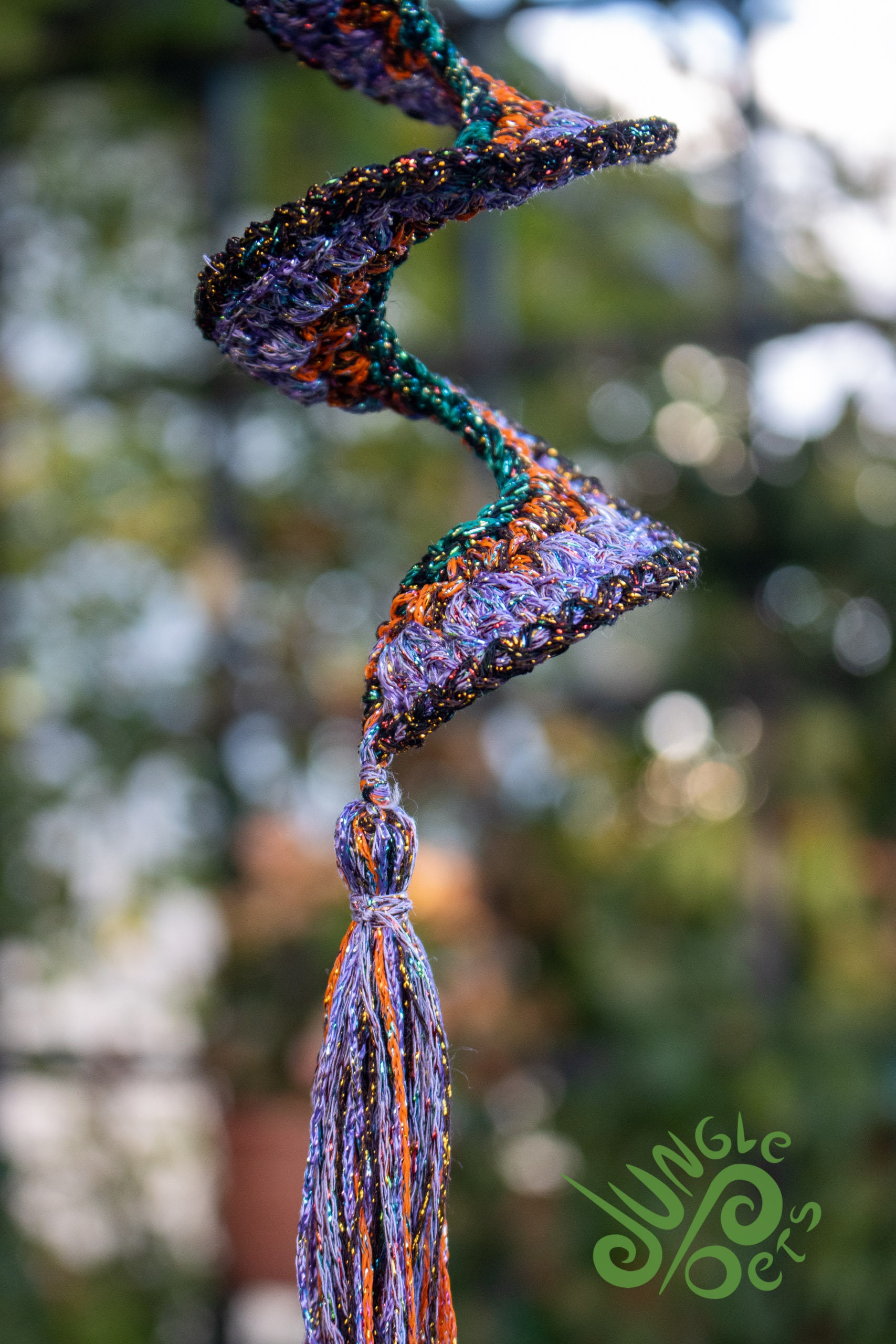 Handmade Tassel Windspinner, Goth Wicca Spinning Mandala Crochet Garden ...