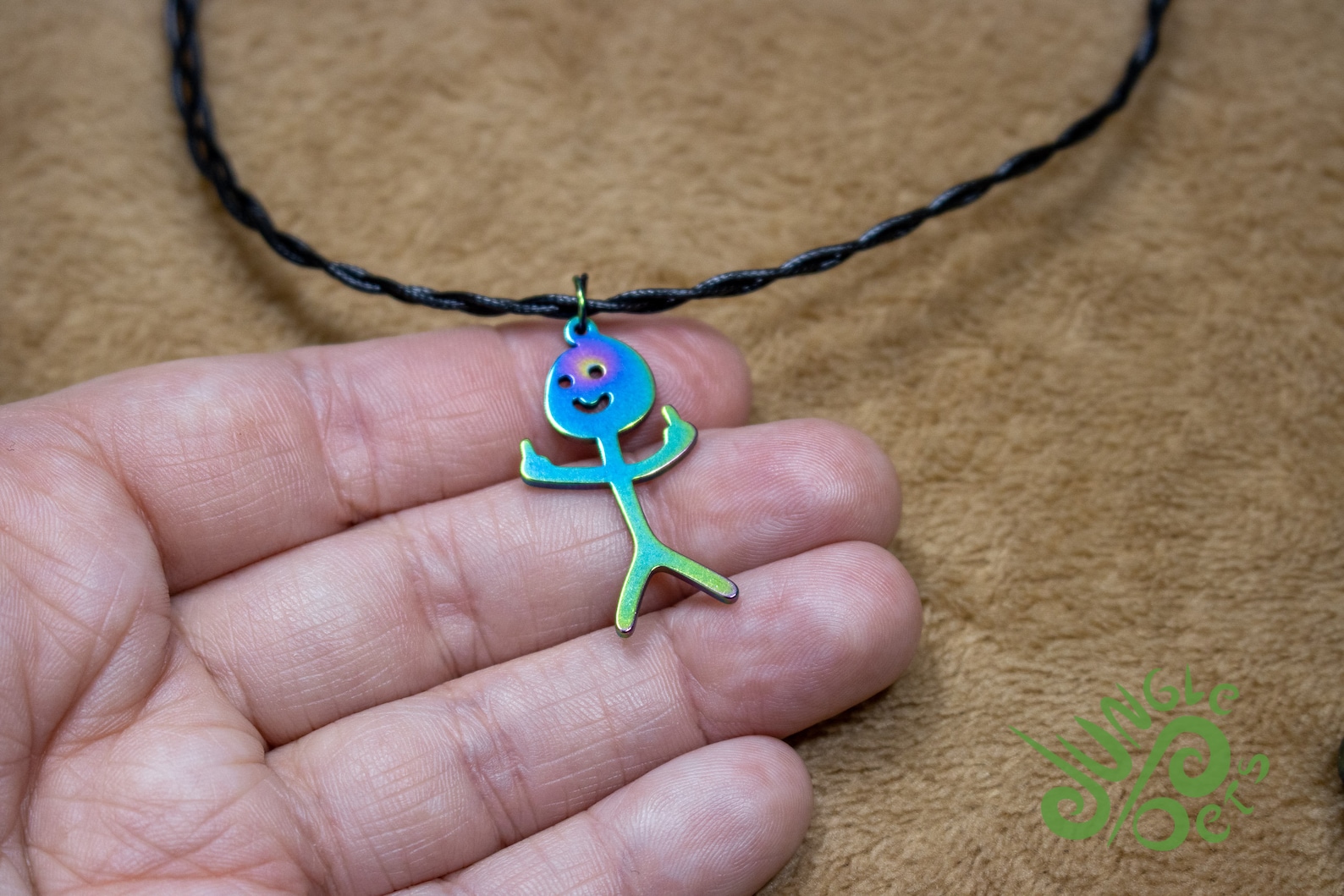 Funny Doodle Stickman Middle Finger Pendant Necklace - Adjustable ...