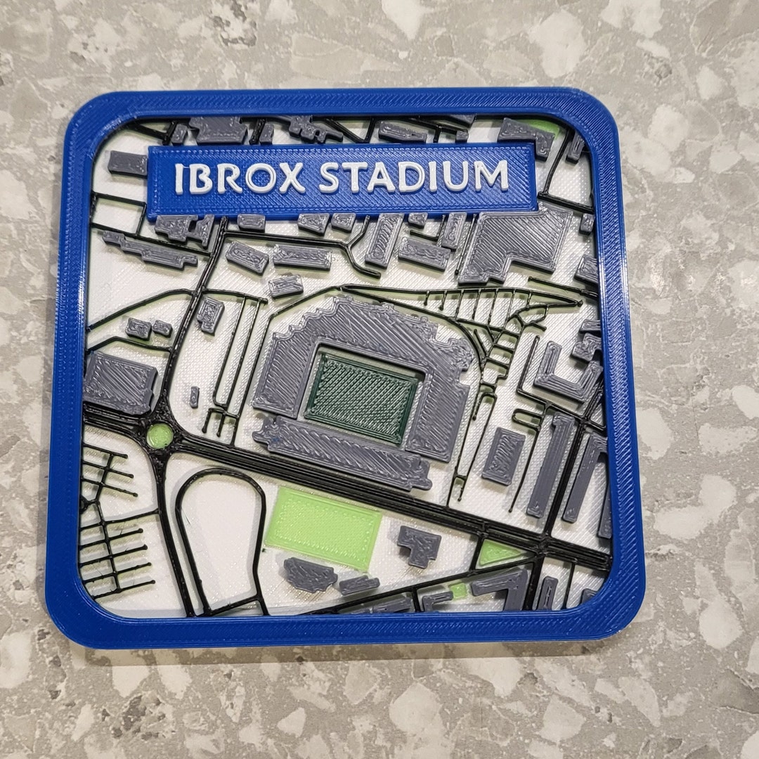 Football Stadium Map Coaster - 3d Printed, Any Sports Team, Any Stadium ...