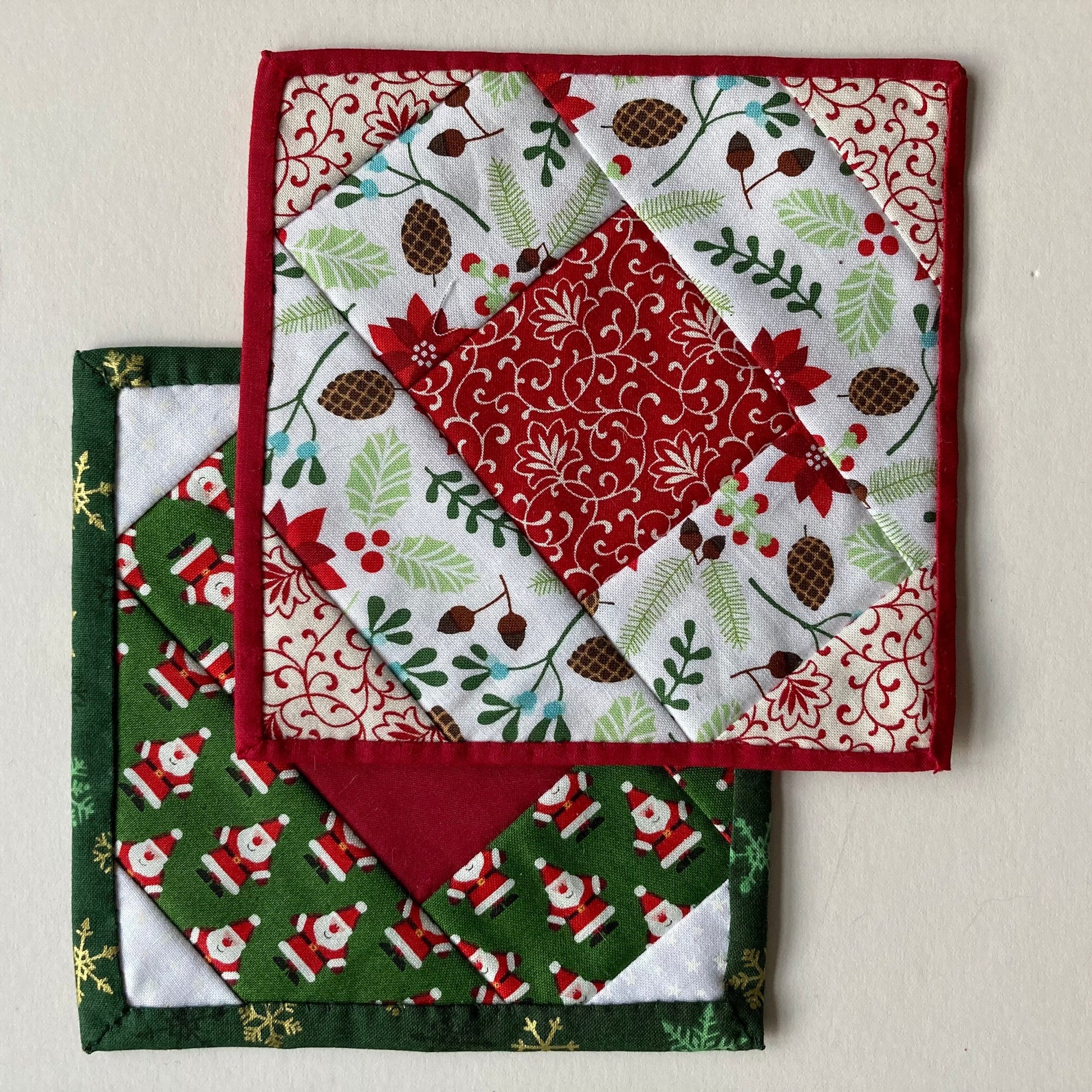 Festive Hand Quilted Coaster Kit - Etsy