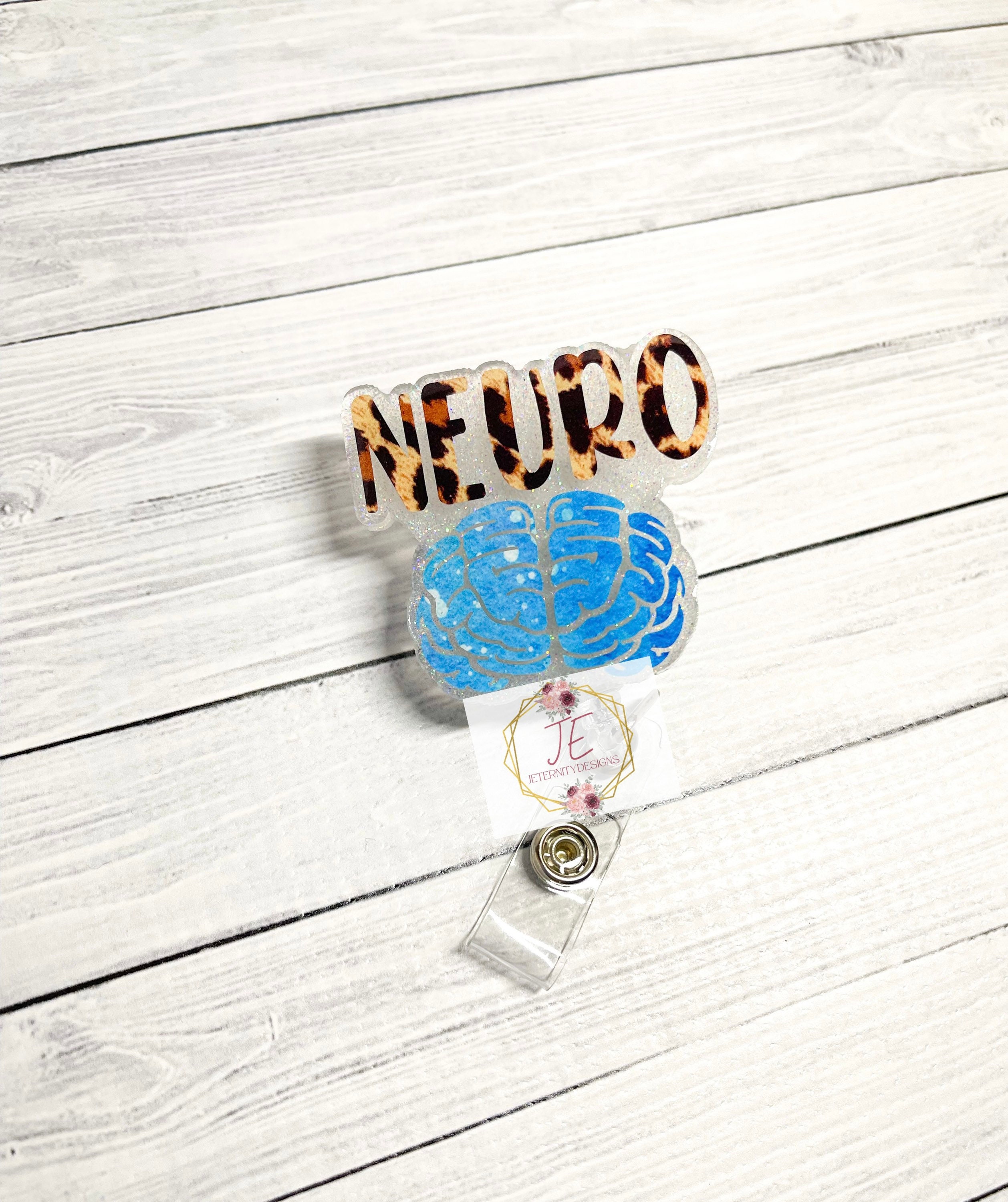 Custom Leopard Neuro Badge Reel - Etsy