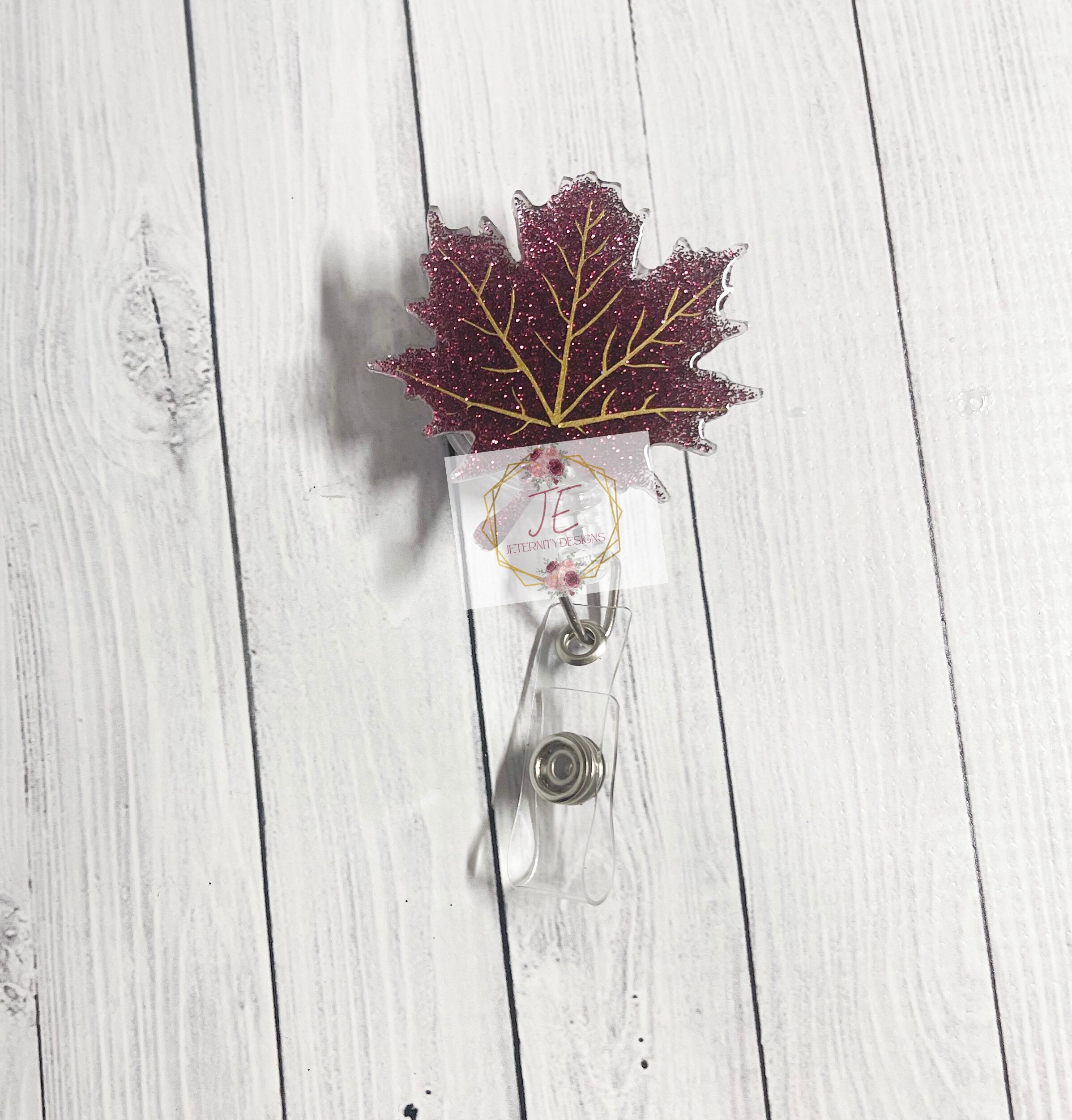 Fall Leaf | Interchangeable Retractable Badge Reel | Fall Badge Reel ...