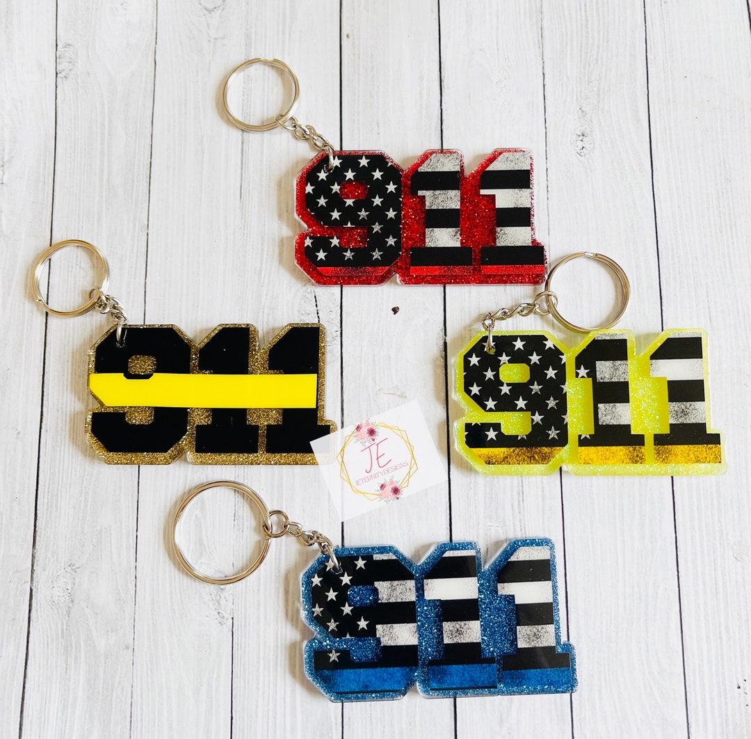 First Responders 911 Keychain | 911 | Law Enforcement | Firefighters ...