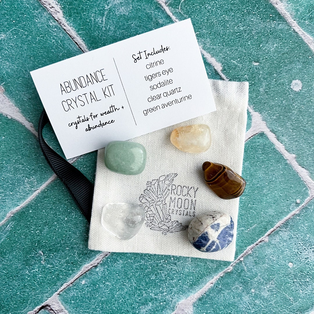 Abundance Crystal Kit Wealth Crystal Set Tumbled Crystal Set - Etsy