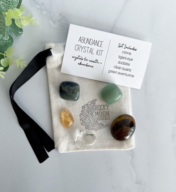Abundance Crystal Kit Wealth Crystal Set Tumbled Crystal Set - Etsy