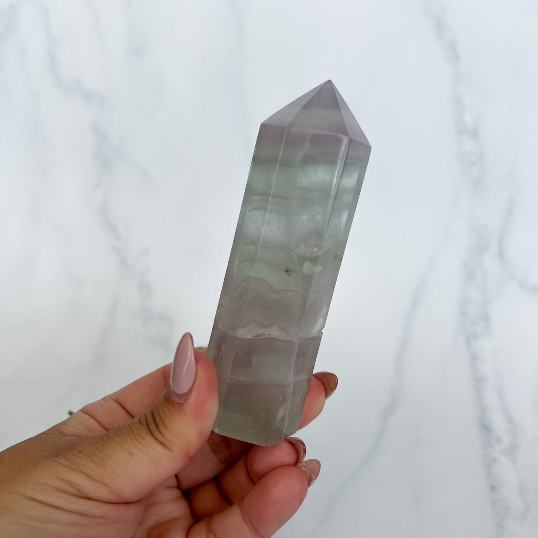 Lavender Fluorite Tower, Fluorite Tower, Crystal Point - Etsy