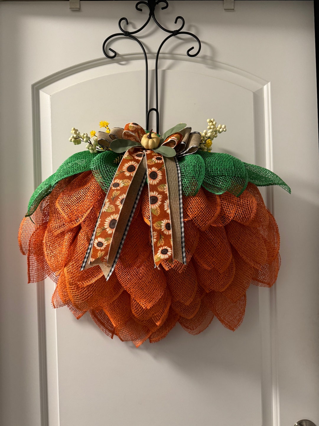 Pumpkin Wreath, Fall Wreath, Pumpkin Frame Wreath, Fall Decor ...
