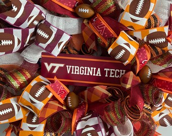 Virginia Tech Wreath - Etsy