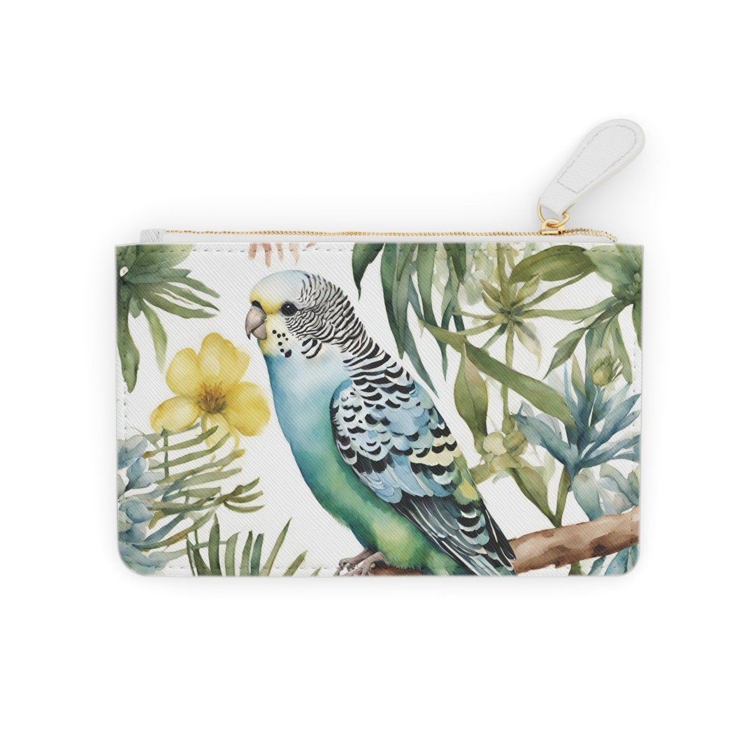 Budgie Mini Clutch Bag. Budgerigar Bag, Bird Lover Bag, Parrot Lover ...