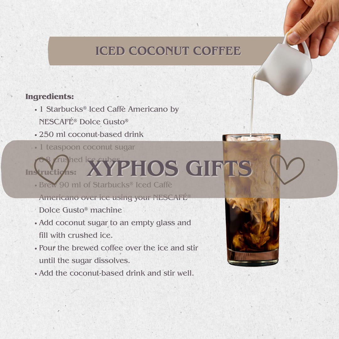 Iced Coffee Recipe Cards | Digital Download | Aesthetic Coffee Recipes ...